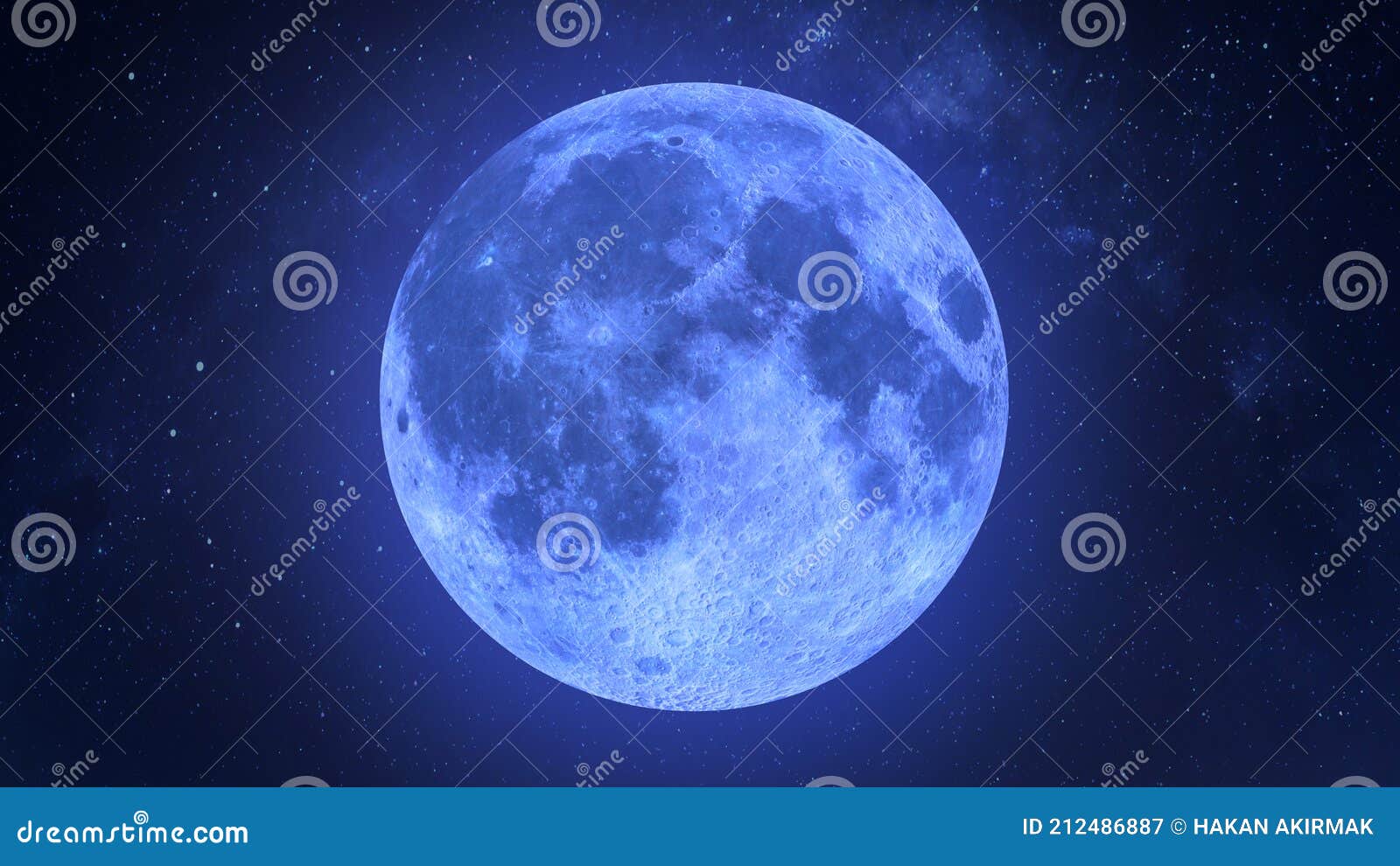 Blue Moon and stars. stock illustration. Illustration of surface ...