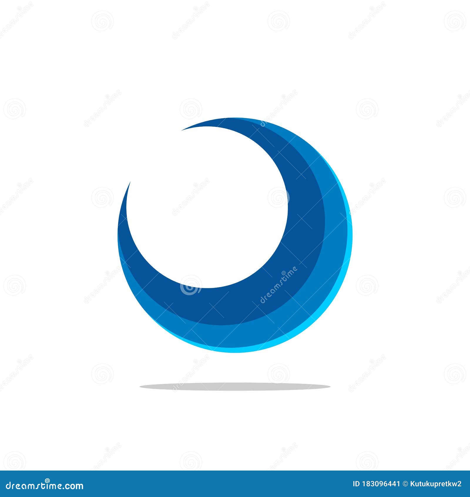 Blue Moon Swoosh Logo Template Illustration Design. Vector EPS 10 Stock ...