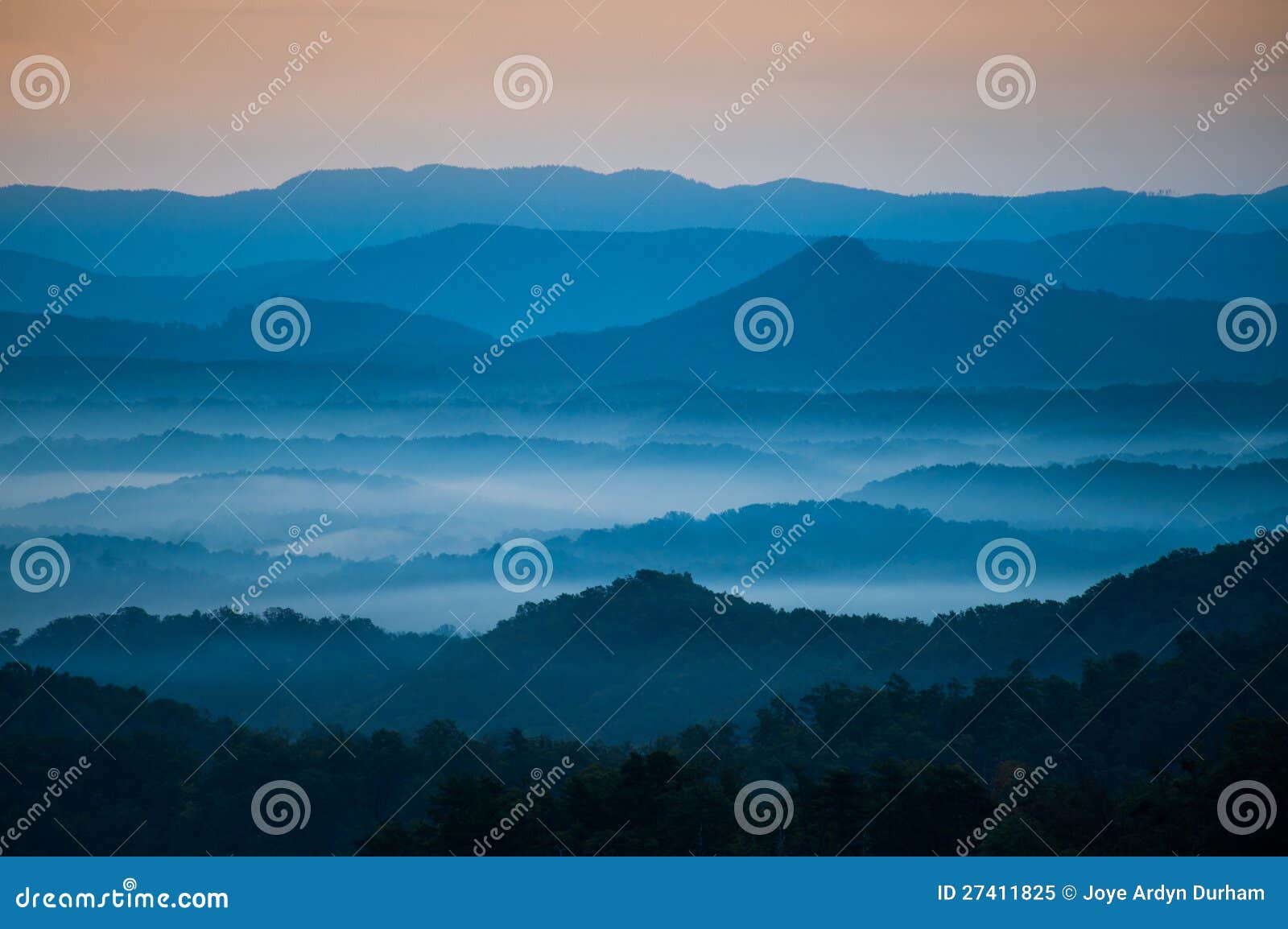 Blue Morning stock image. Image of appalachian, morning - 27411825