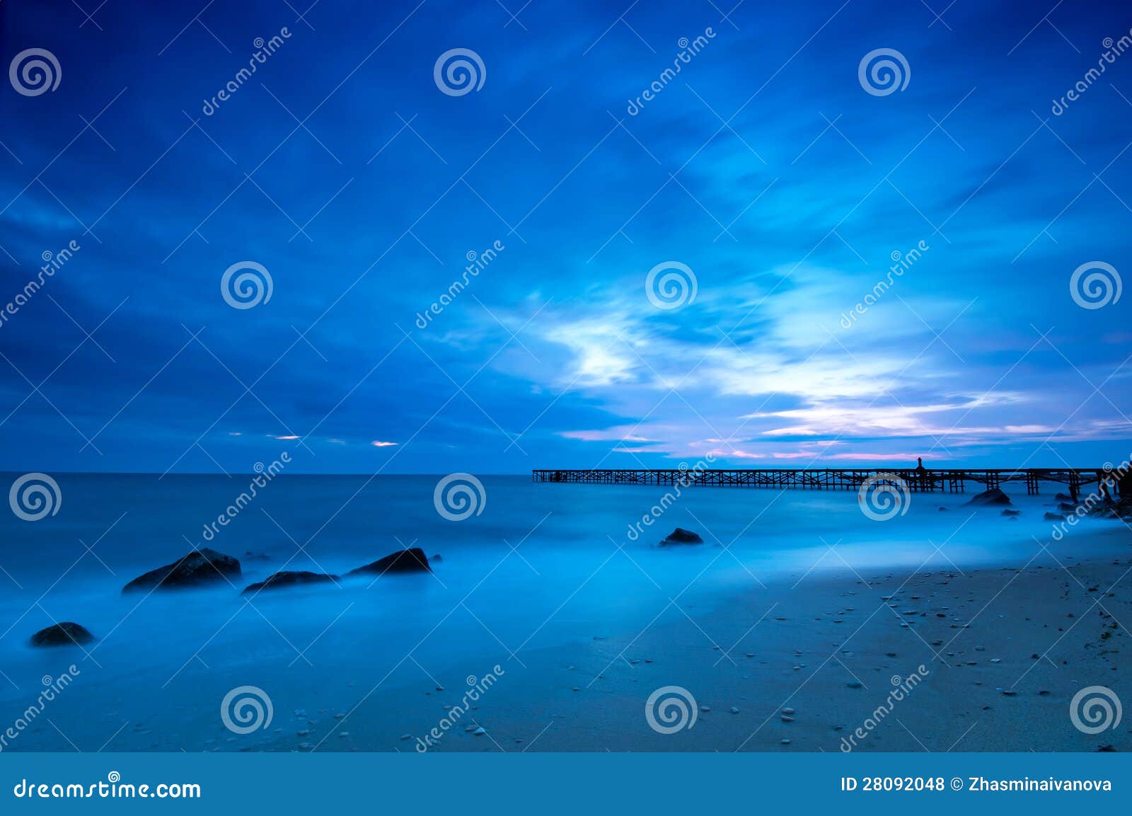 Blue morning stock photo. Image of scene, horizontal - 28092048