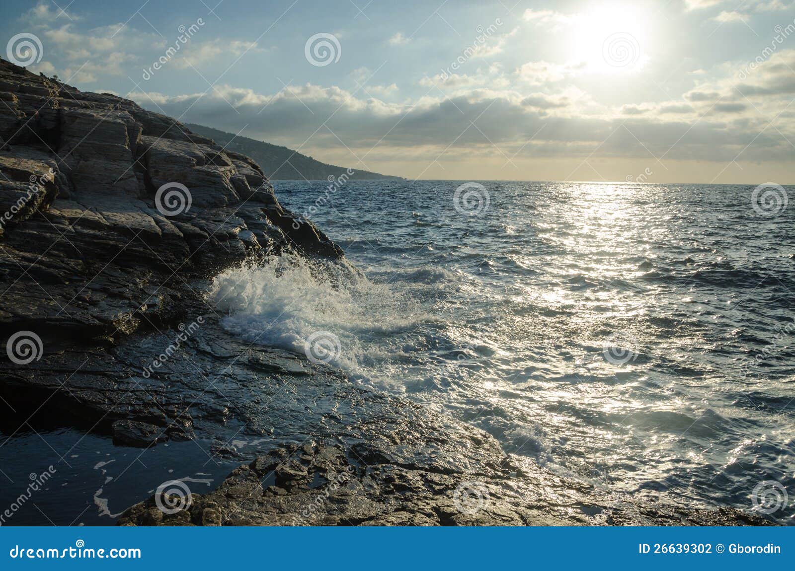Blue morning I stock photo. Image of wave, horizon, clouds - 26639302