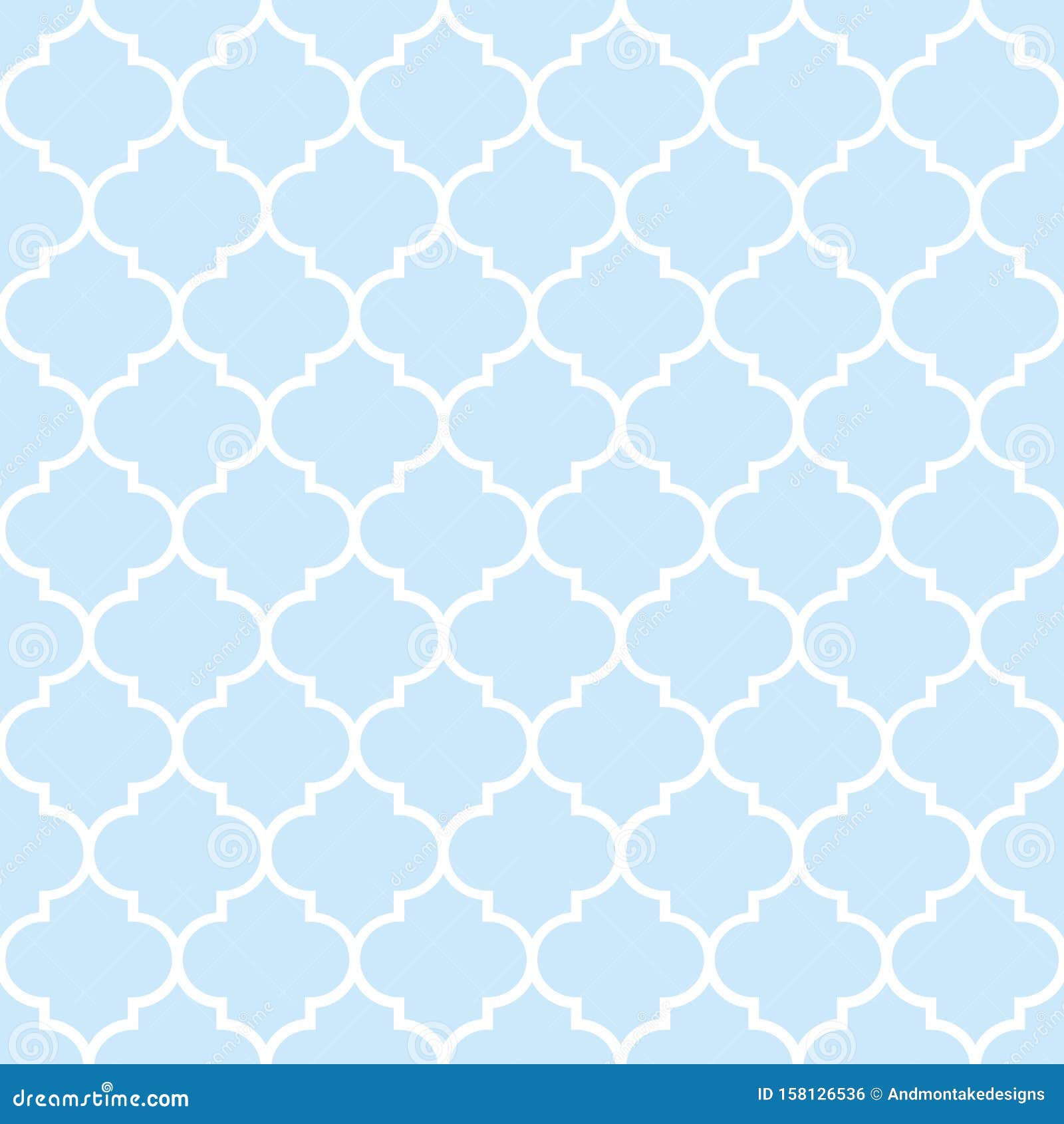 Blue Moroccan Tiles Seamless Pattern Stock Vector - Illustration of ...