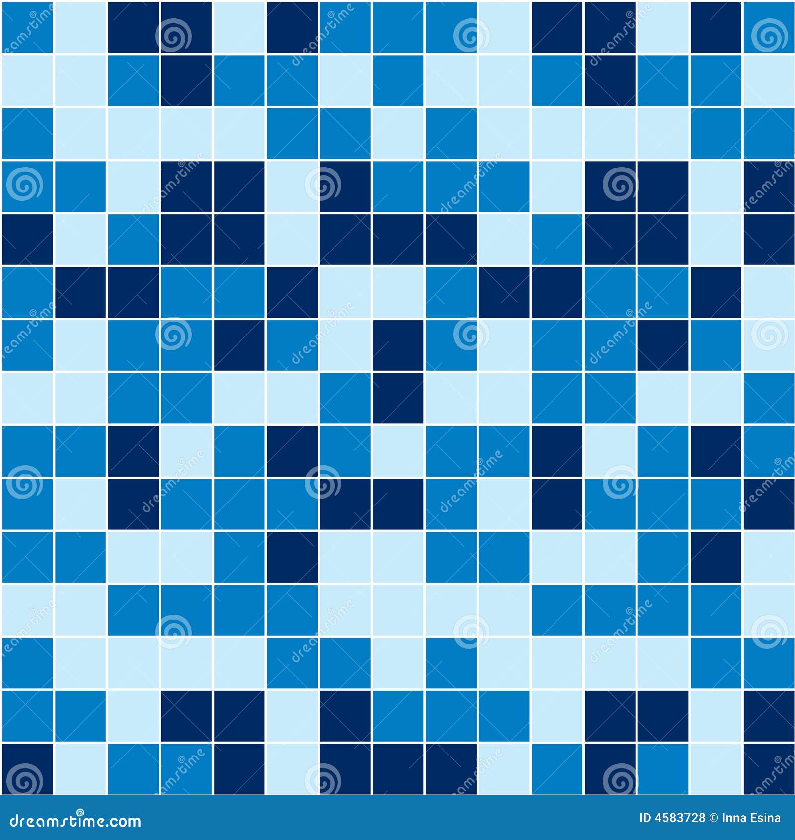 Blue Mosaic stock vector. Illustration of brick, glazed - 4583728