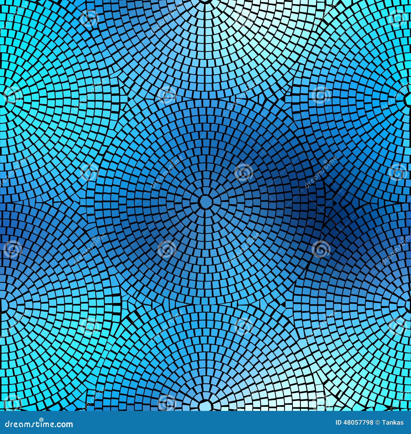 Blue Mosaic With Blur Effect. Stock Vector - Image: 48057798