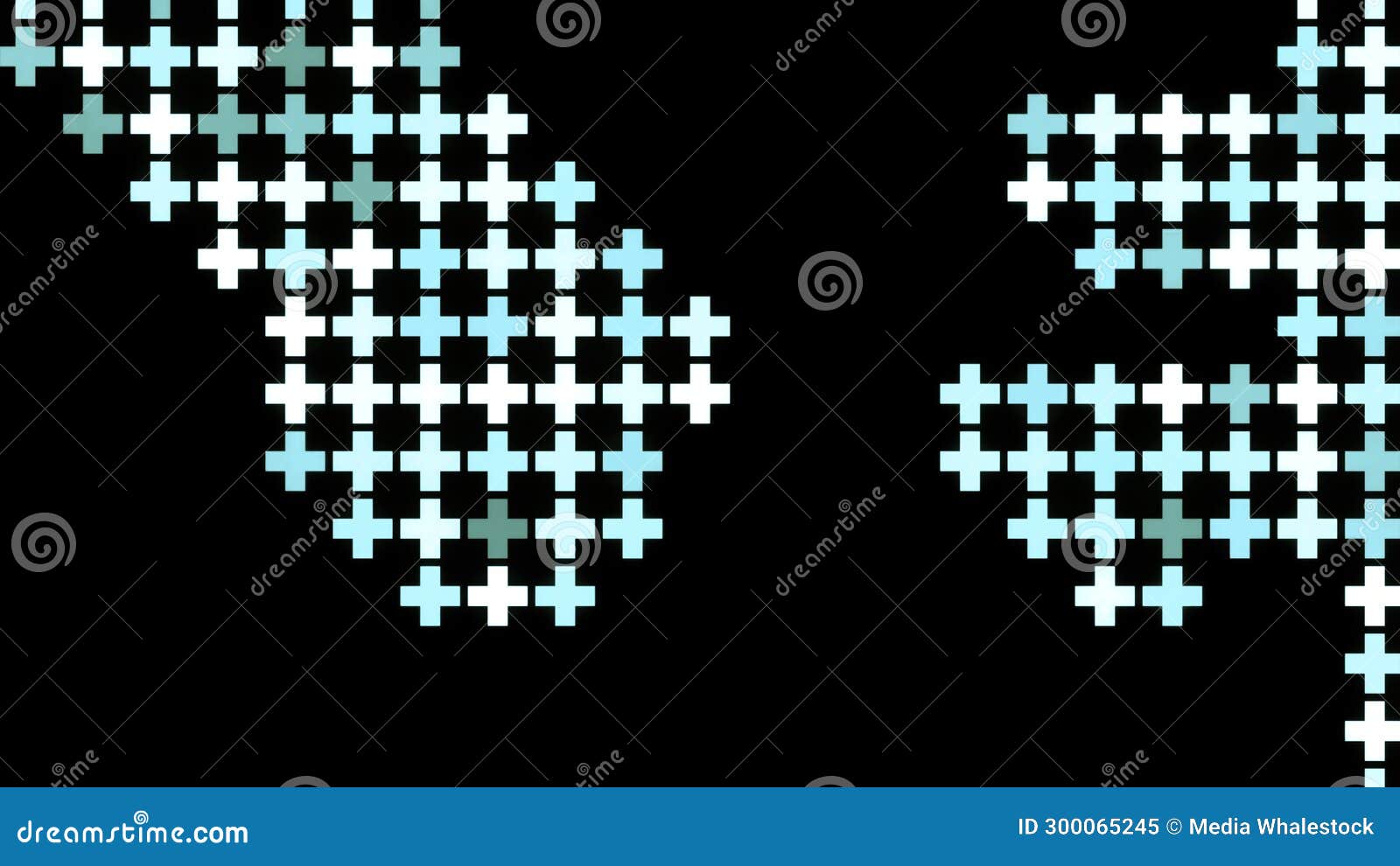 Blue Mosaic Moving 3D Tiles Pattern. Design. Retro Texture of Cross ...