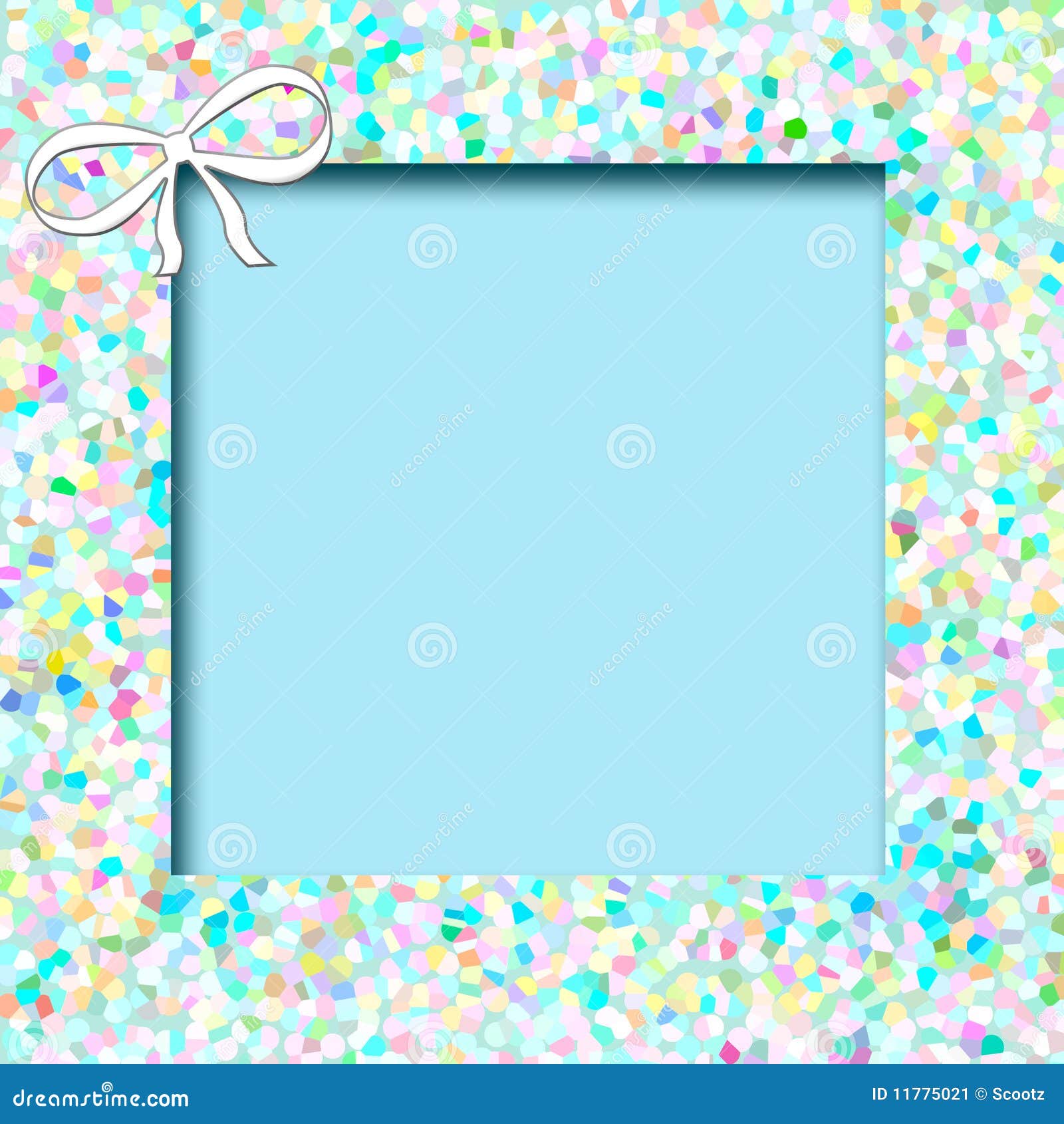 Blue Mosaic Scrapbook Frame Stock Illustration - Illustration of spring ...