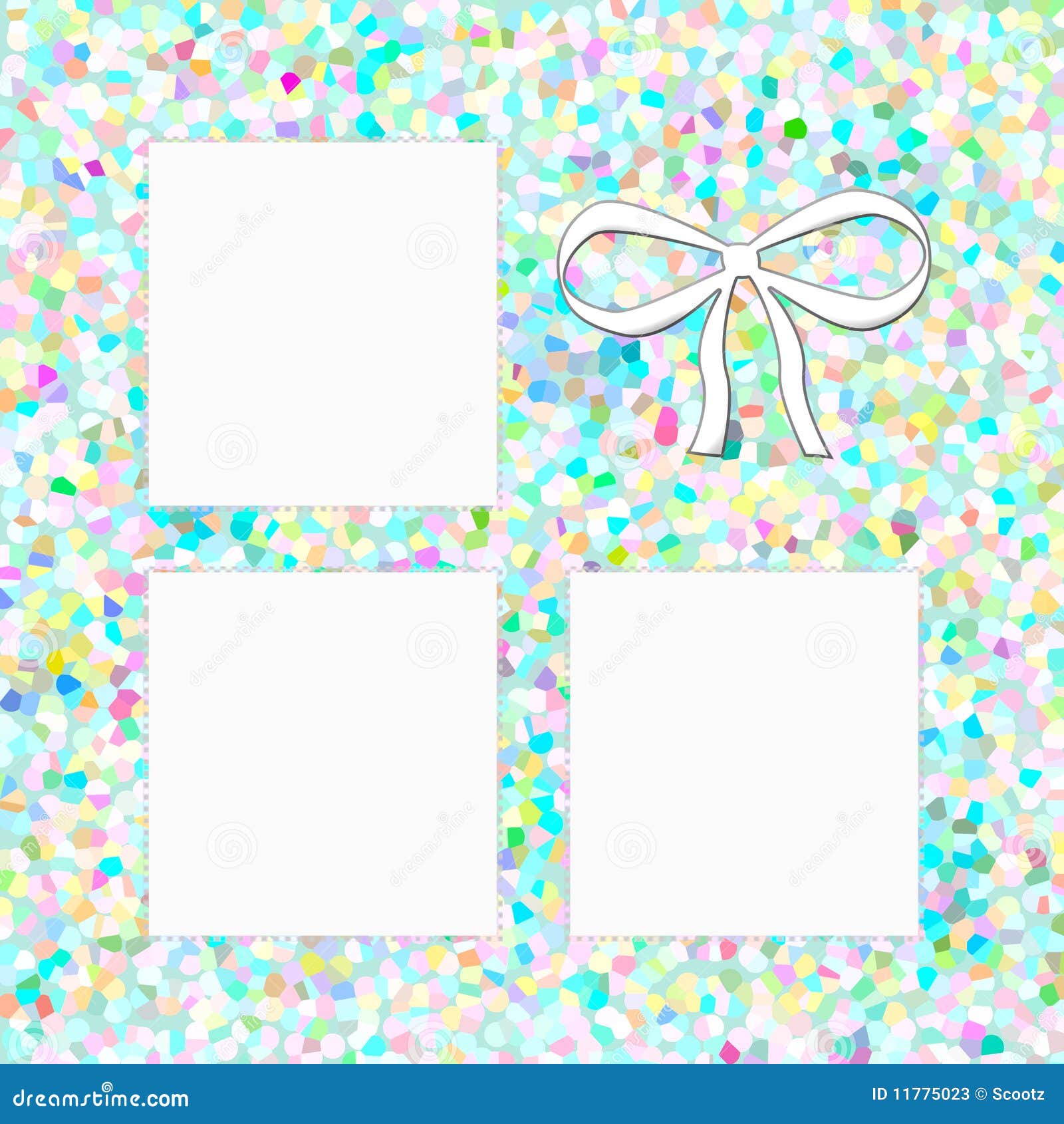 Blue Mosaic Scrapbook Frame Stock Illustration - Illustration of cutout ...