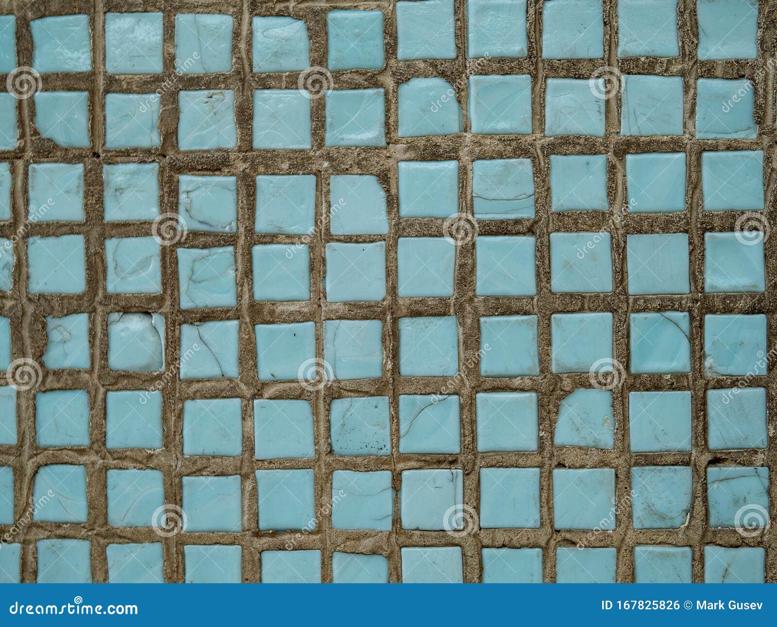 Blue Mosaic Texture on a Wall Stock Photo - Image of craft ...