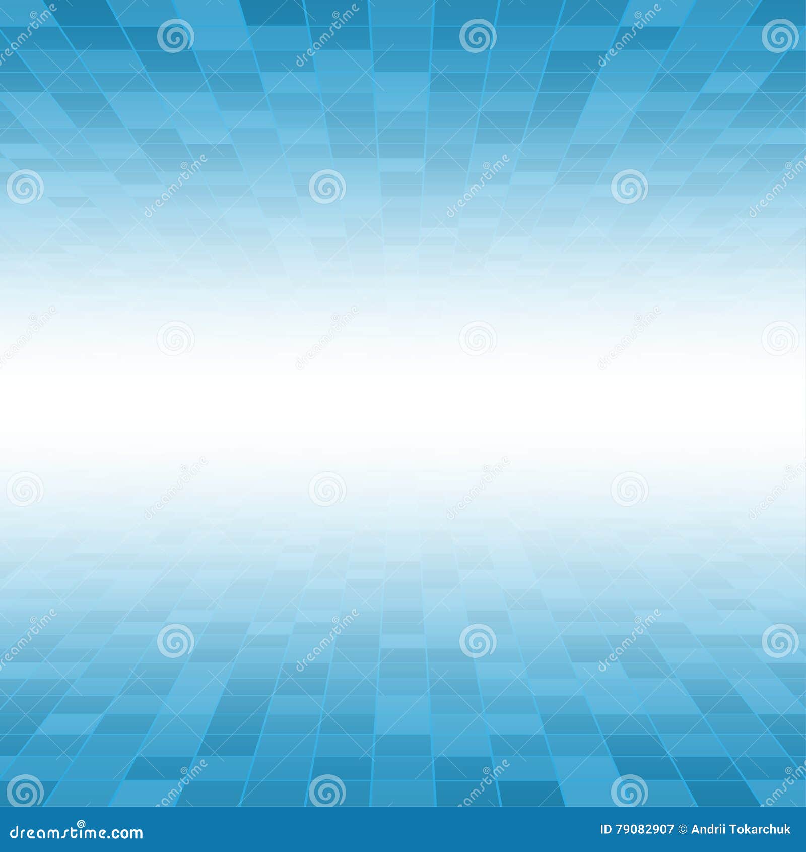 Blue Mosaic Tile Square Background. Perspective. Stock Vector ...