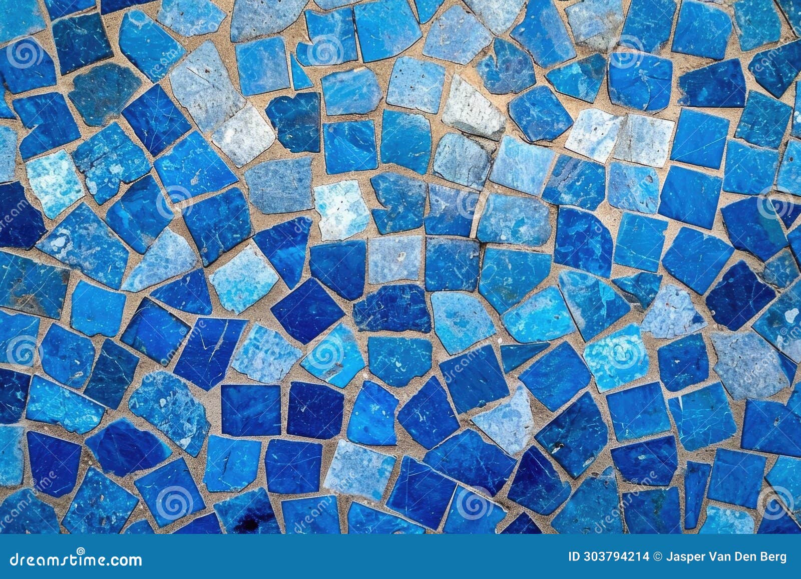 Blue Mosaic Tile Texture for Background and Design Stock Illustration ...