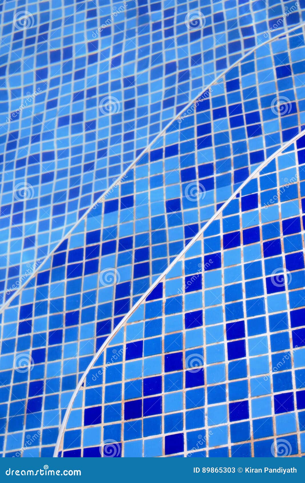 Blue Mosaic Tiled Swimming Pool with Clear Water Stock Image - Image of ...