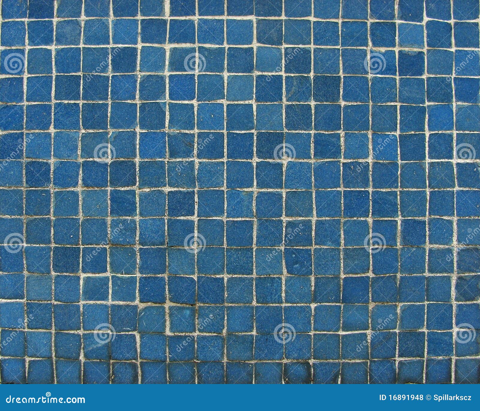 Blue Mosaic Tiles on a Wall Stock Photo - Image of grid, graphic: 16891948