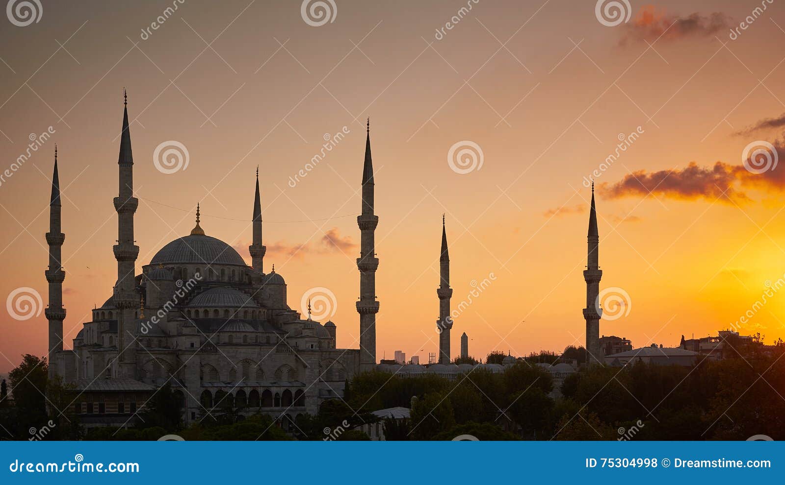 Blue Mosk in Istanbul stock photo. Image of mosk, city - 75304998