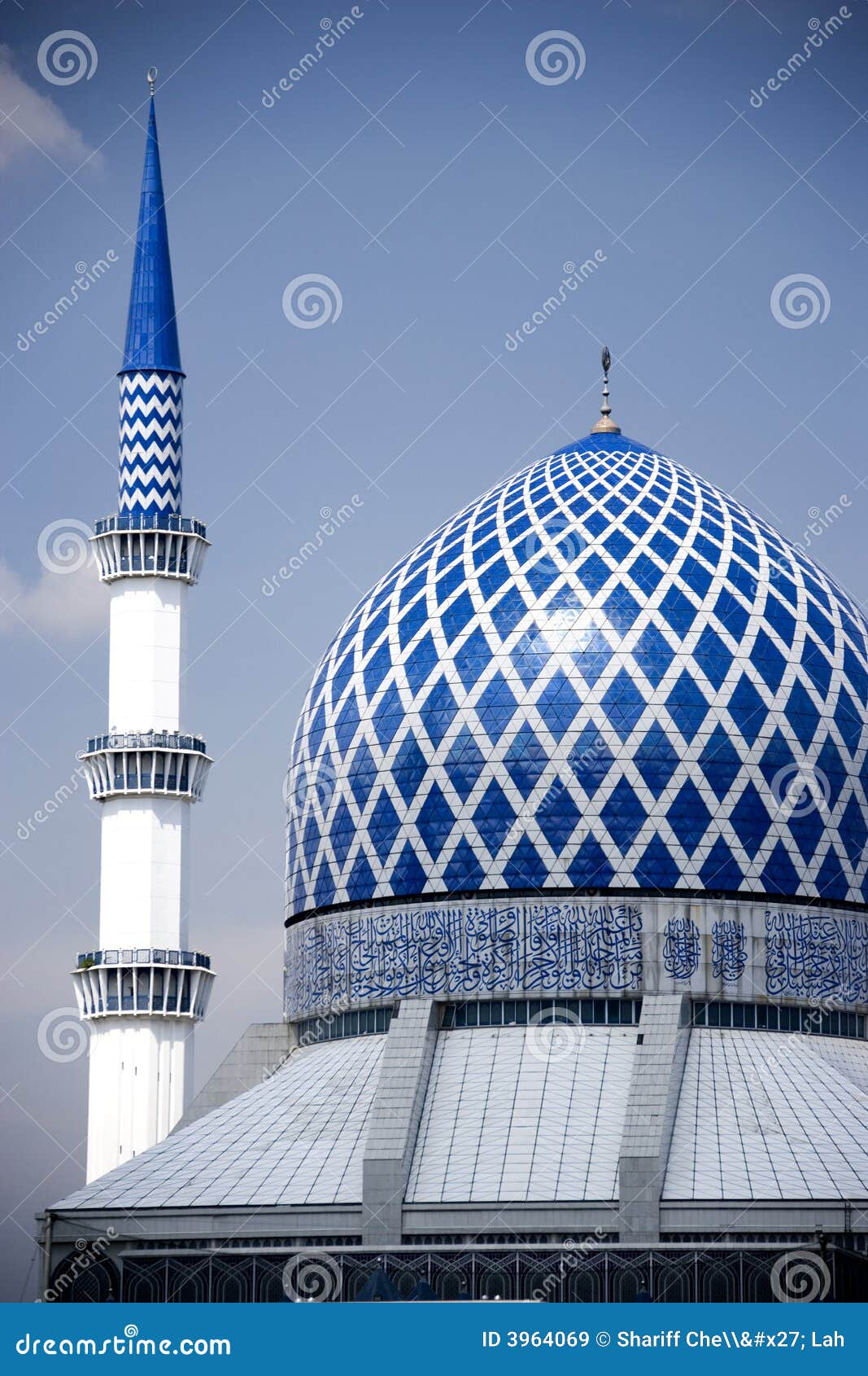 Blue Mosque stock image. Image of dome, holy, malaysia - 3964069