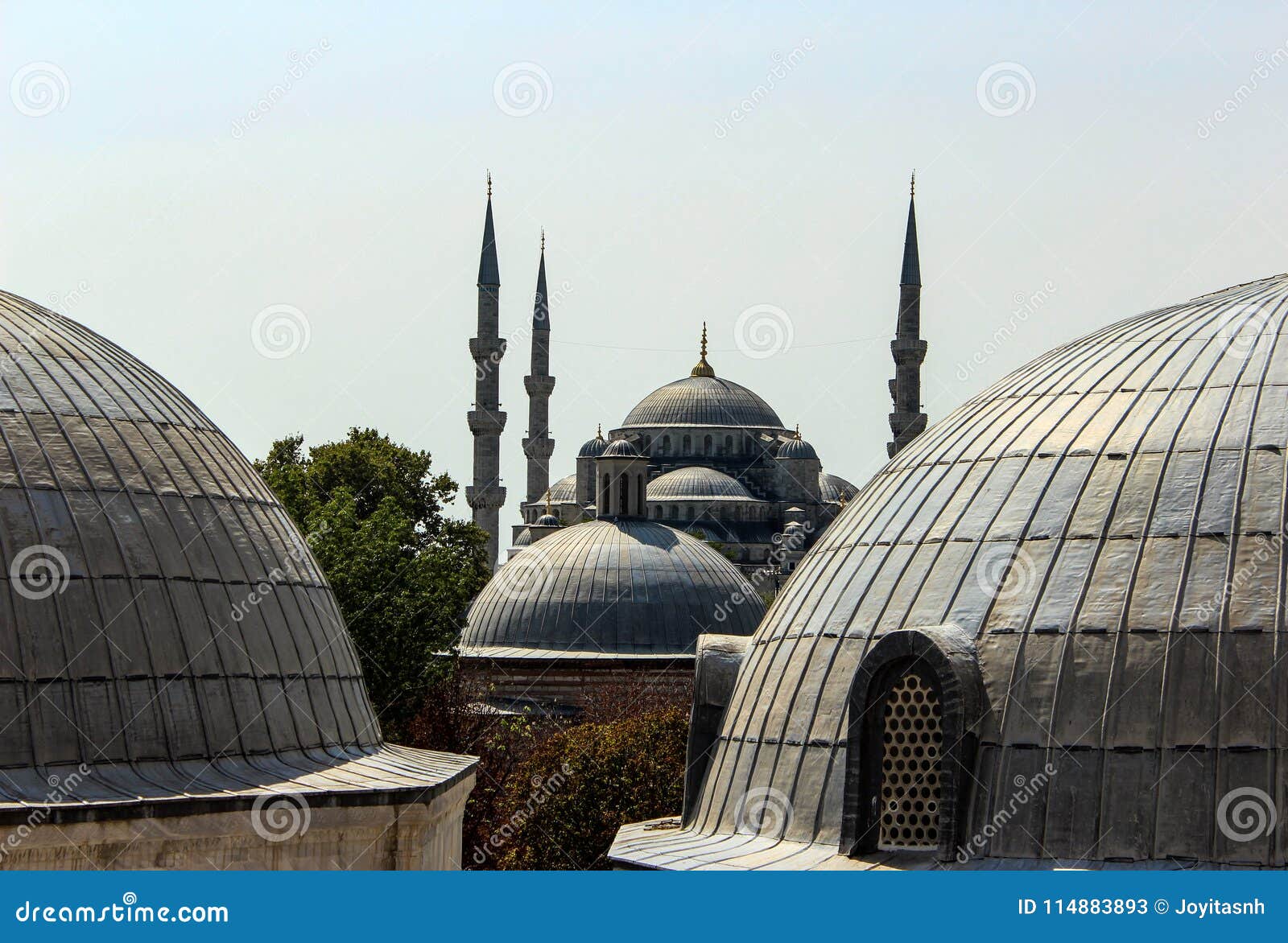 Blue Mosque from Aya Sofia stock image. Image of dome - 114883893