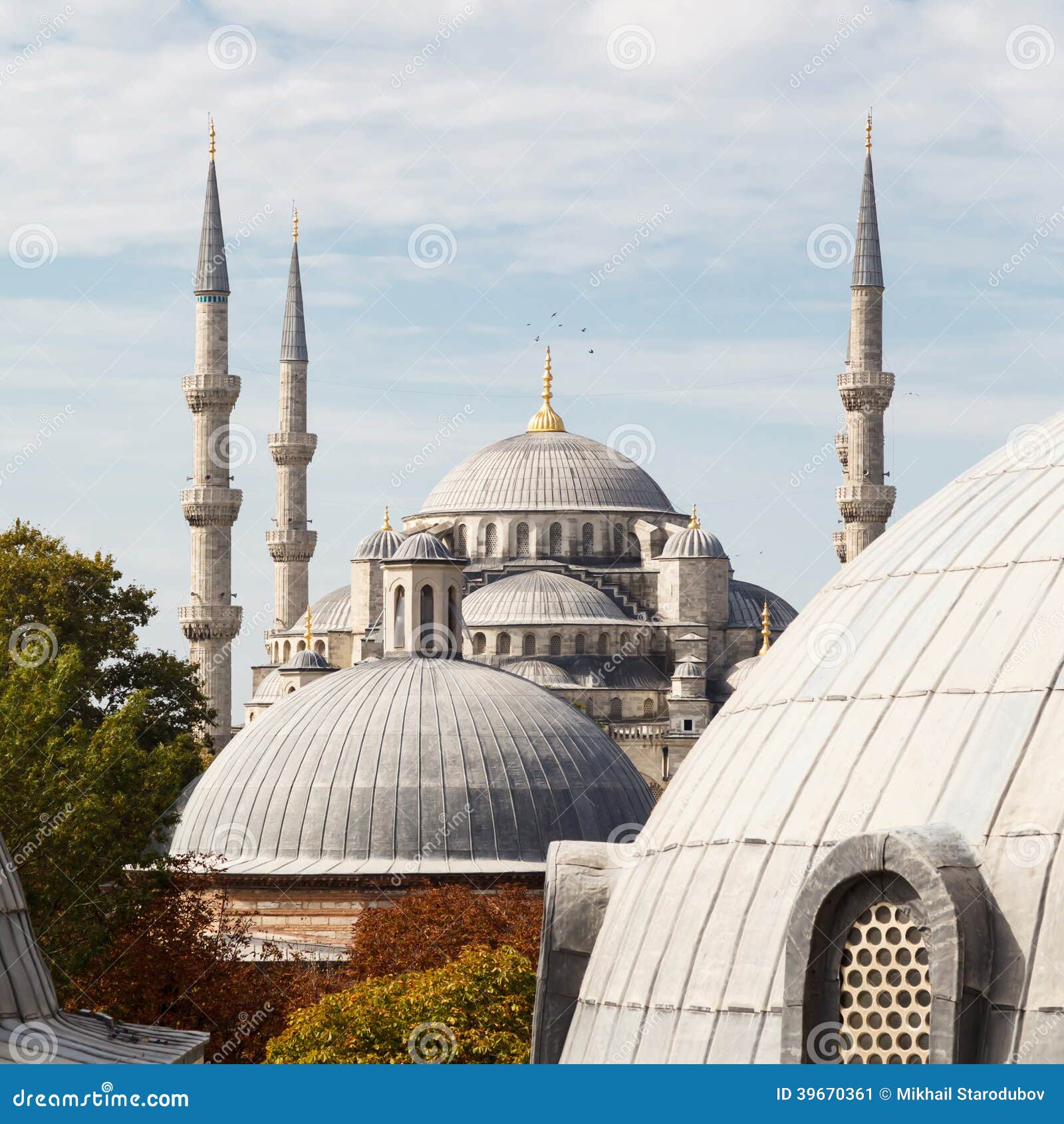 Blue Mosque on Background the Blue Sky Stock Image - Image of tourist ...