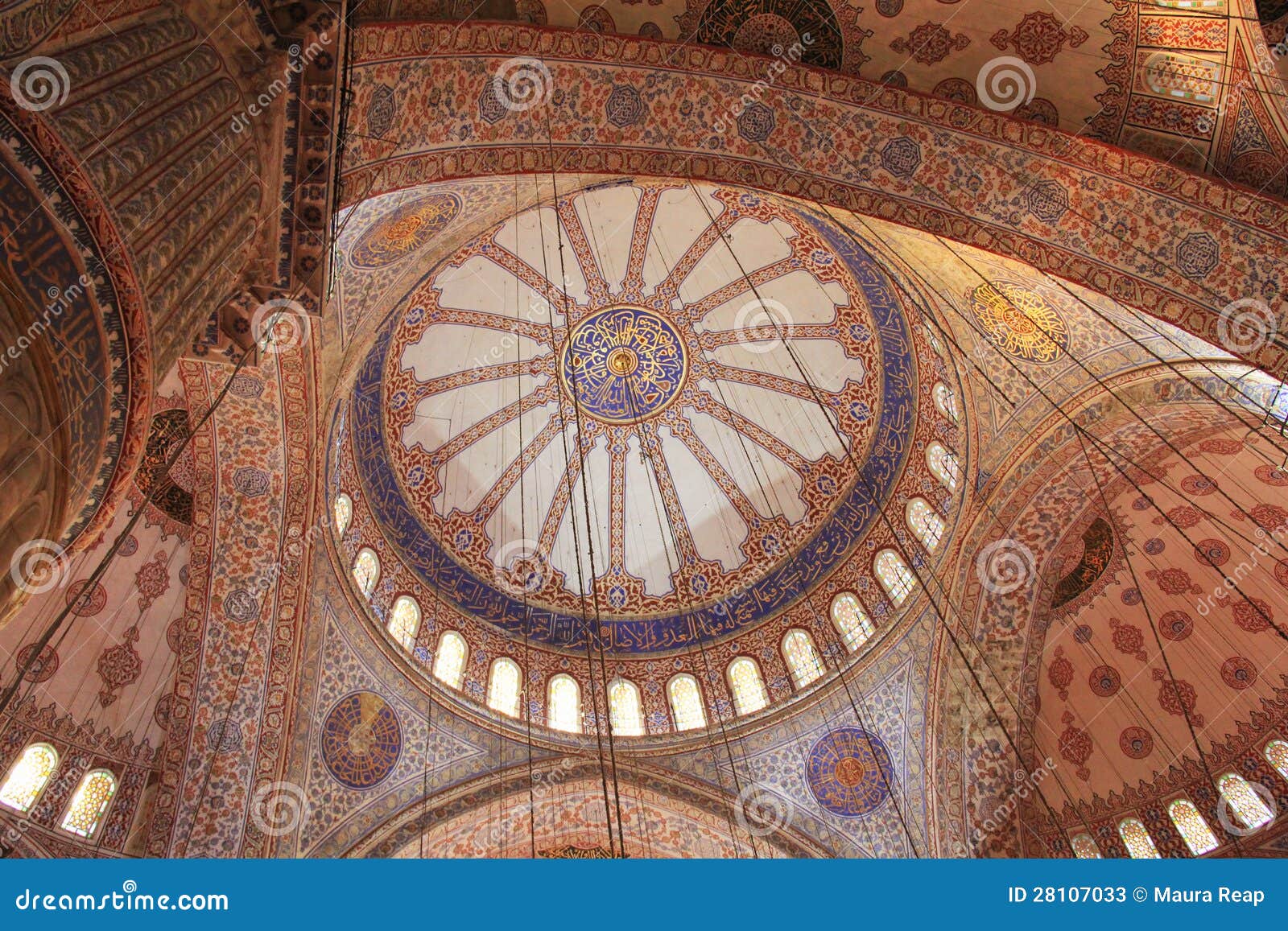Blue Mosque Ceiling stock image. Image of holiday, temple - 28107033