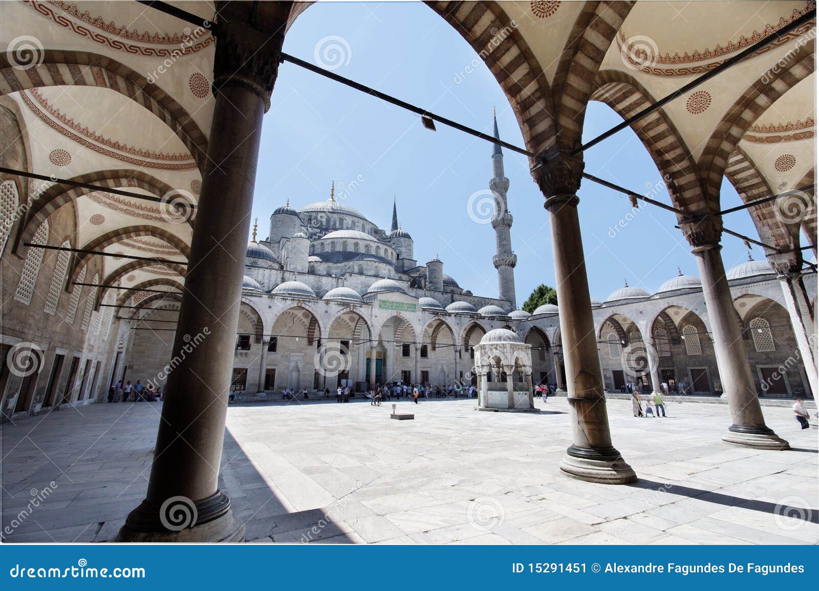 Blue Mosque Courtyard Istanbul Stock Image - Image of europe, temple ...