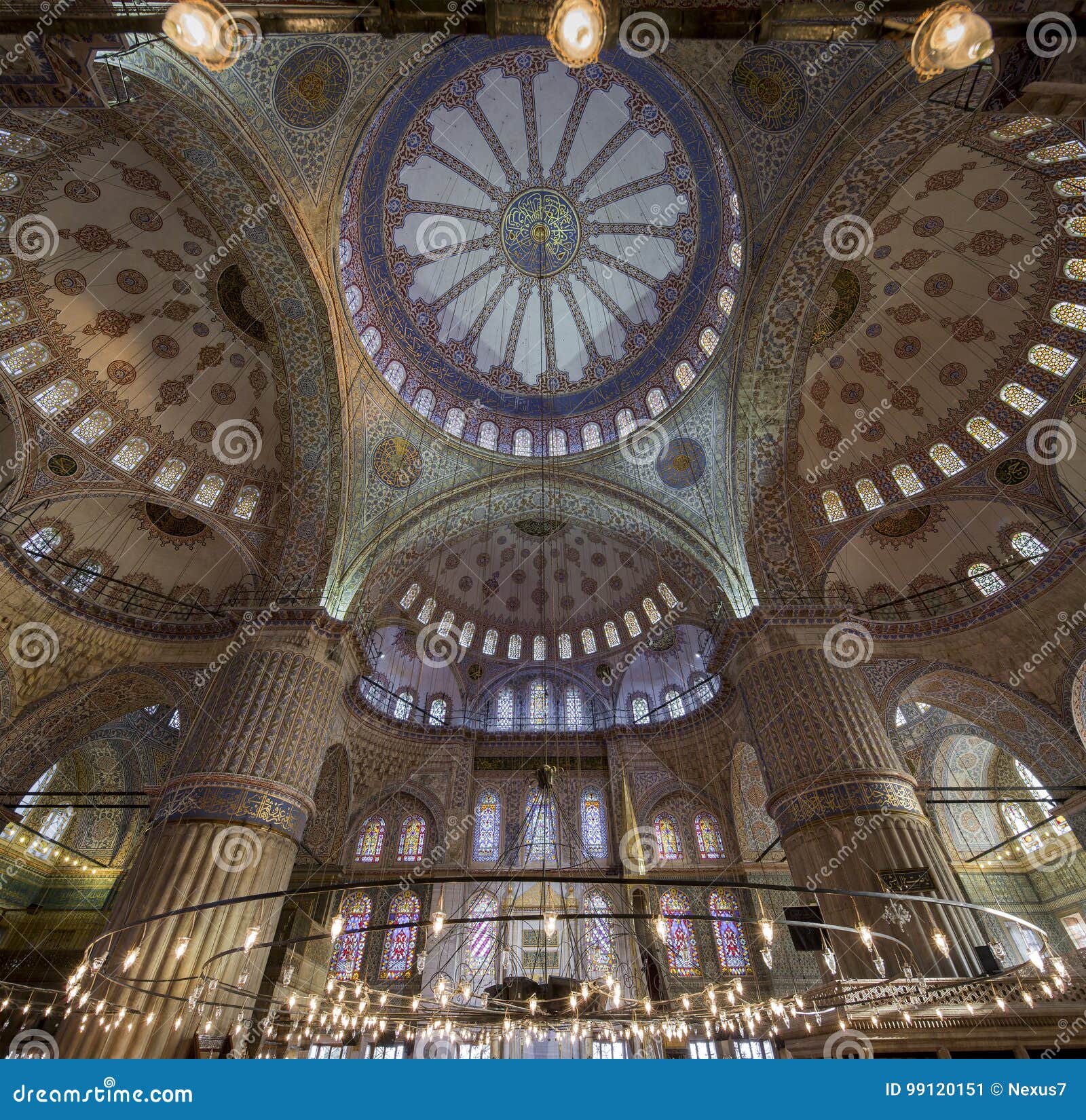 The Blue Mosque stock image. Image of ornament, column - 99120151