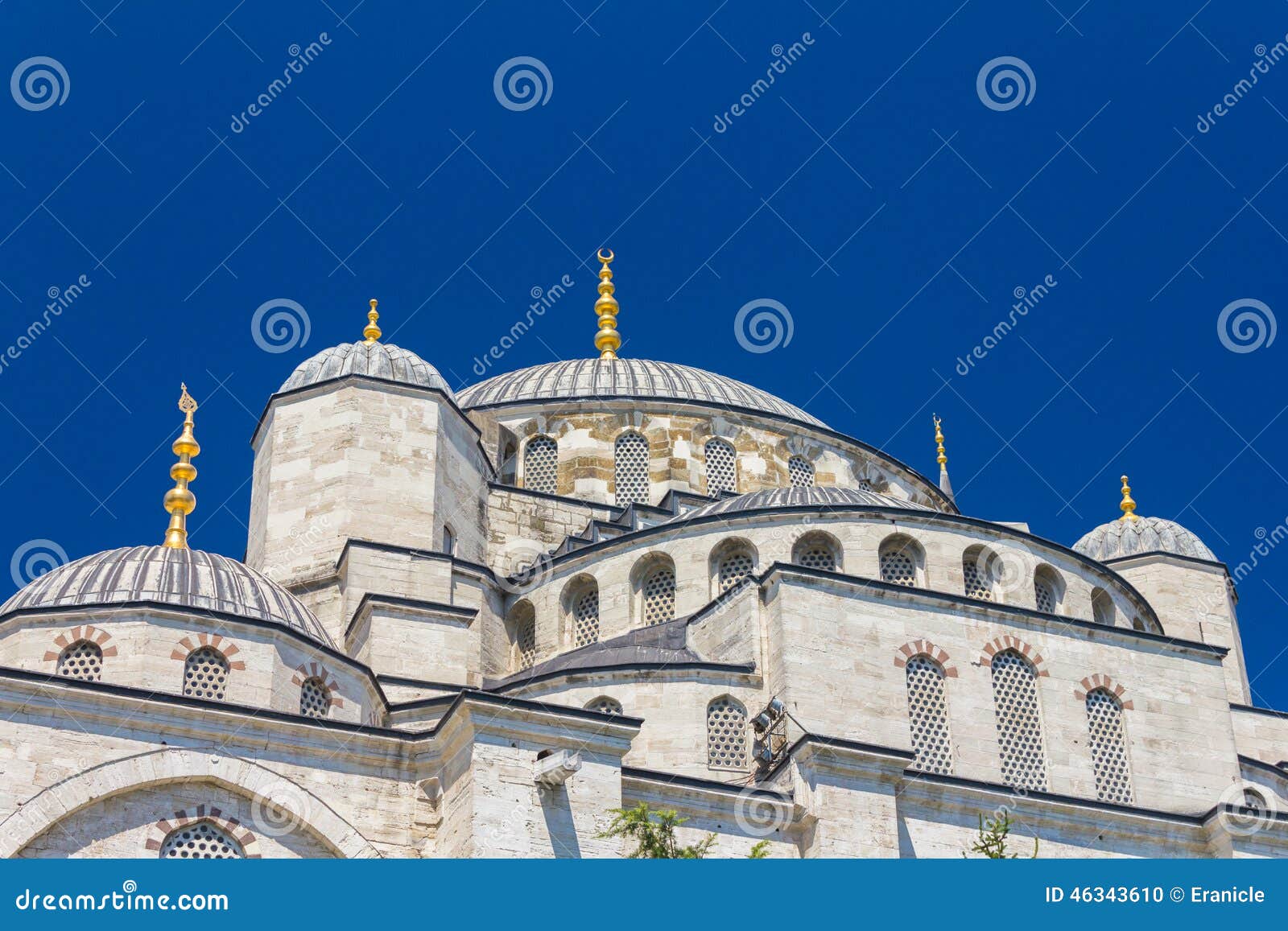 Blue Mosque domes stock photo. Image of high, minaret - 46343610
