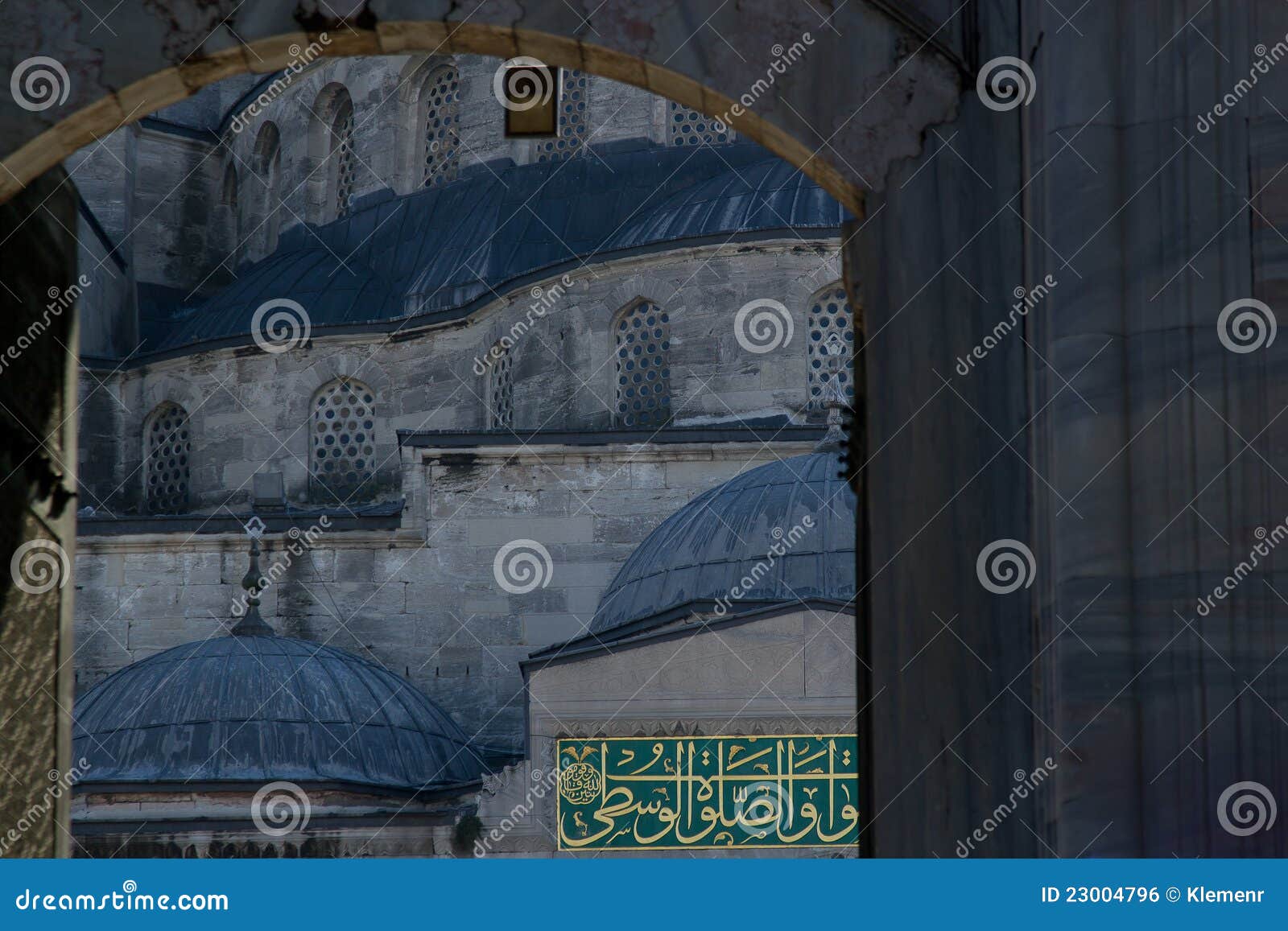 Blue Mosque - Entrance Close Up View Stock Photo - Image of ornamental ...