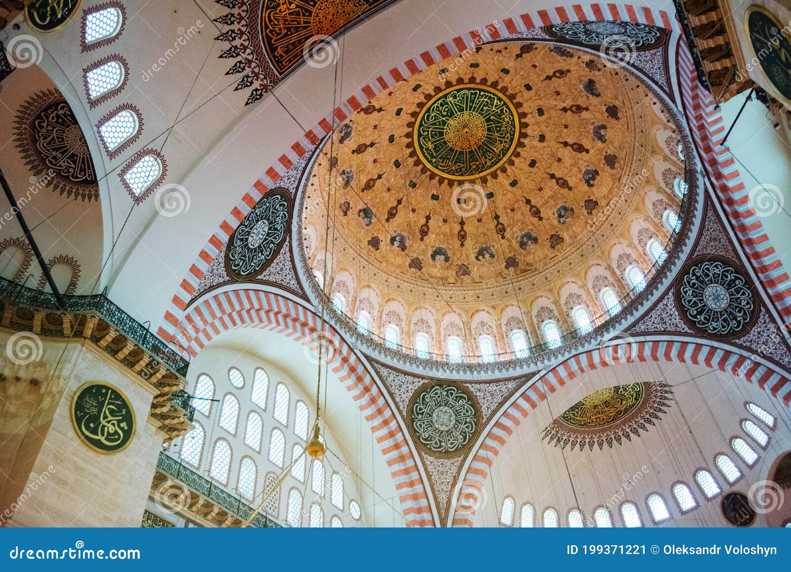 Blue Mosque Inside Also Known As Sultan Ahmed Mosque Stock Image ...