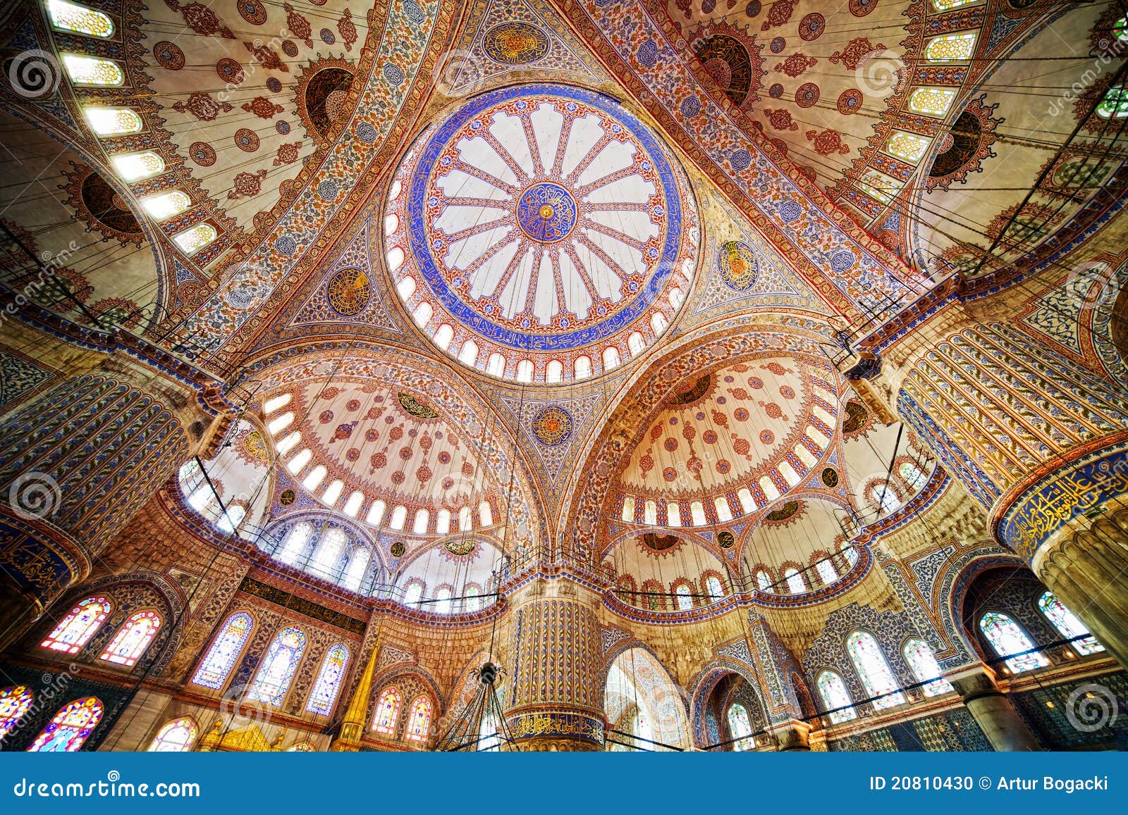 Blue Mosque Interior stock photo. Image of famous, arch - 20810430