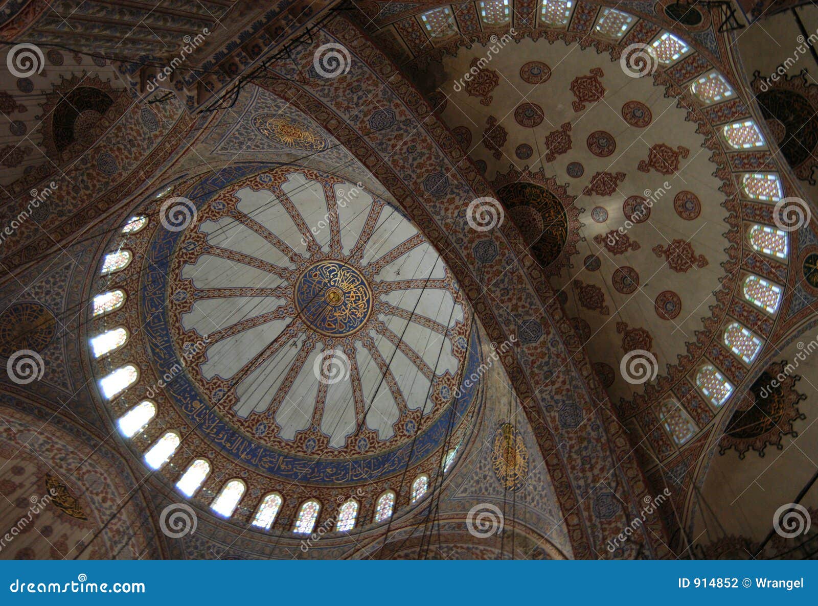 Blue Mosque Interior stock photo. Image of asian, design - 914852