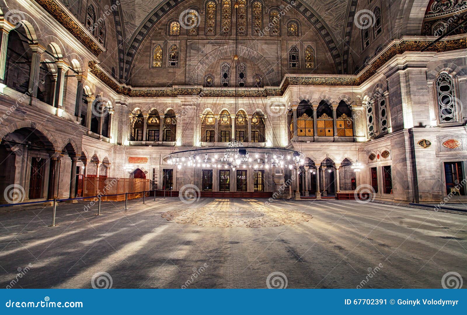 Blue Mosque interior stock image. Image of interior, decorative - 67702391