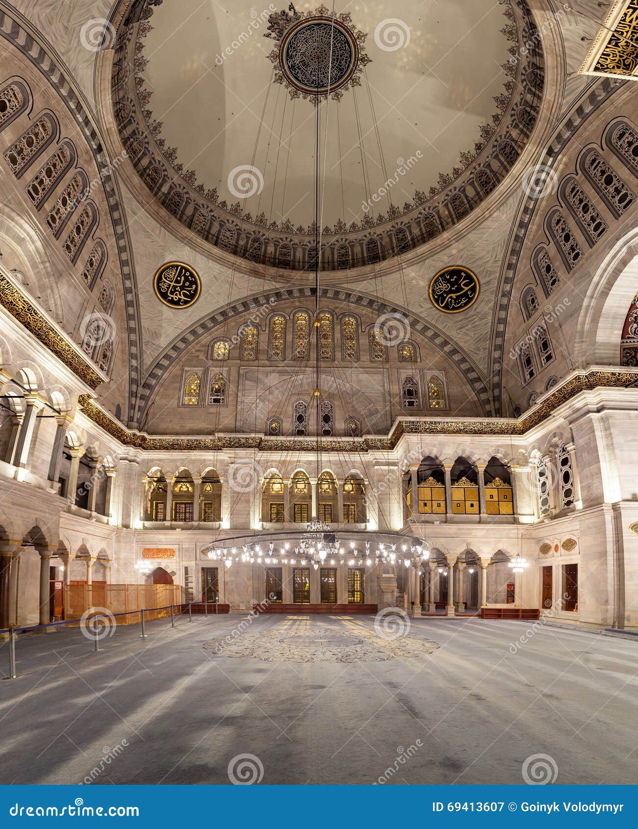 Blue Mosque interior stock image. Image of blue, arch - 69413607