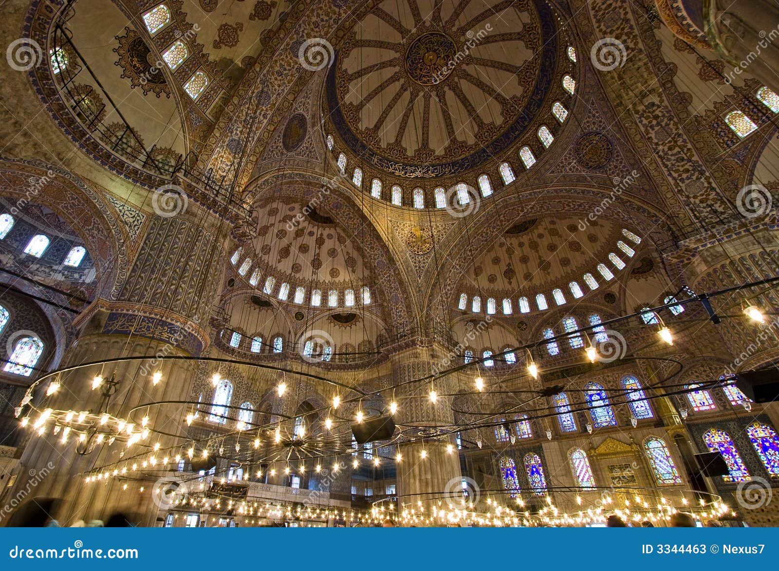 The Blue Mosque Interior Dome Stock Image - Image of cami, ahmed: 3344463