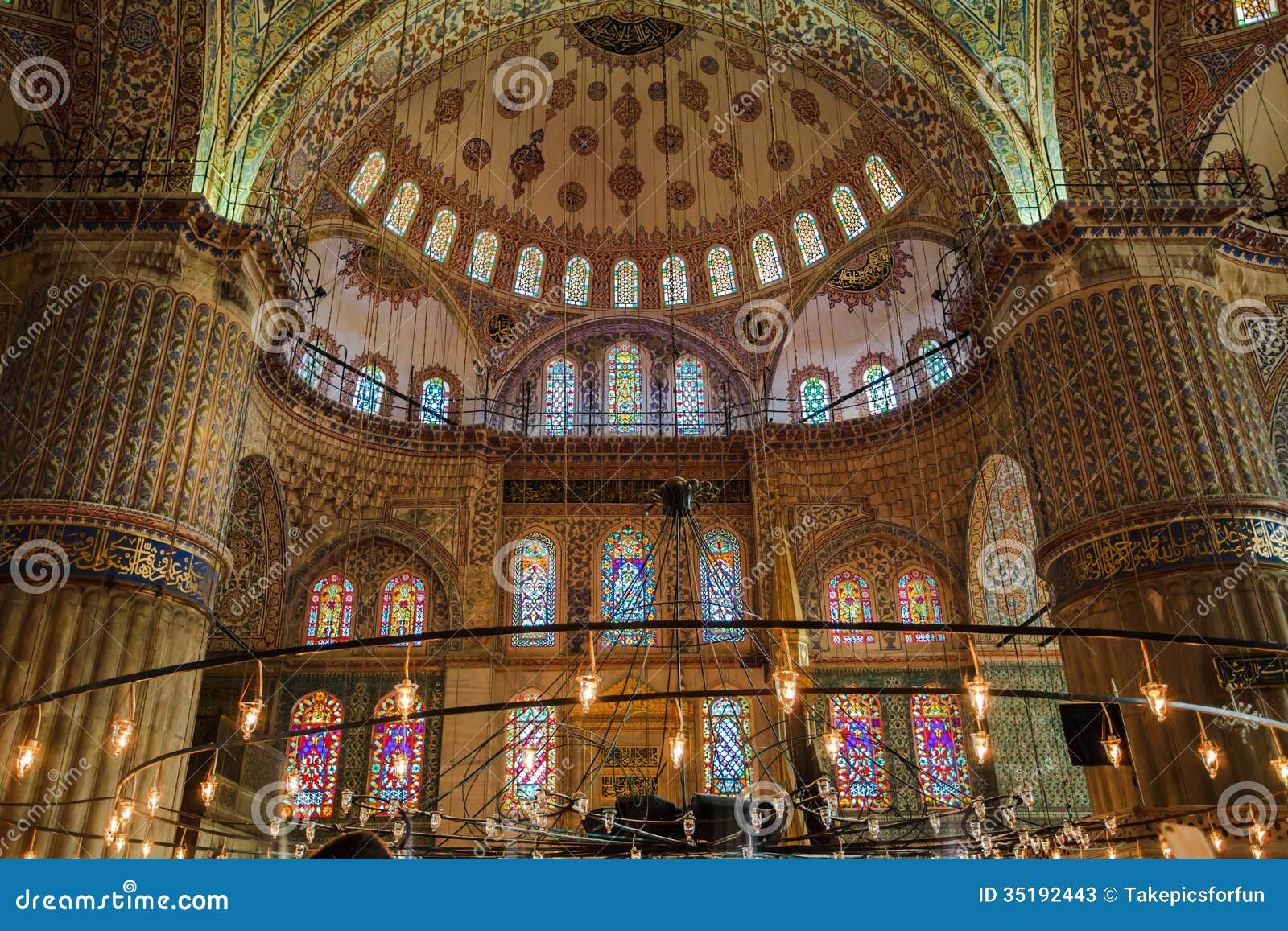Blue mosque interior stock image. Image of view, style - 35192443