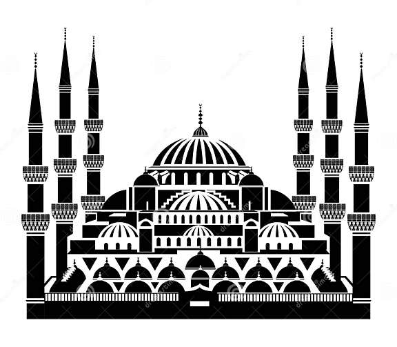 The Blue Mosque, Istanbul stock vector. Illustration of islamic - 27348430