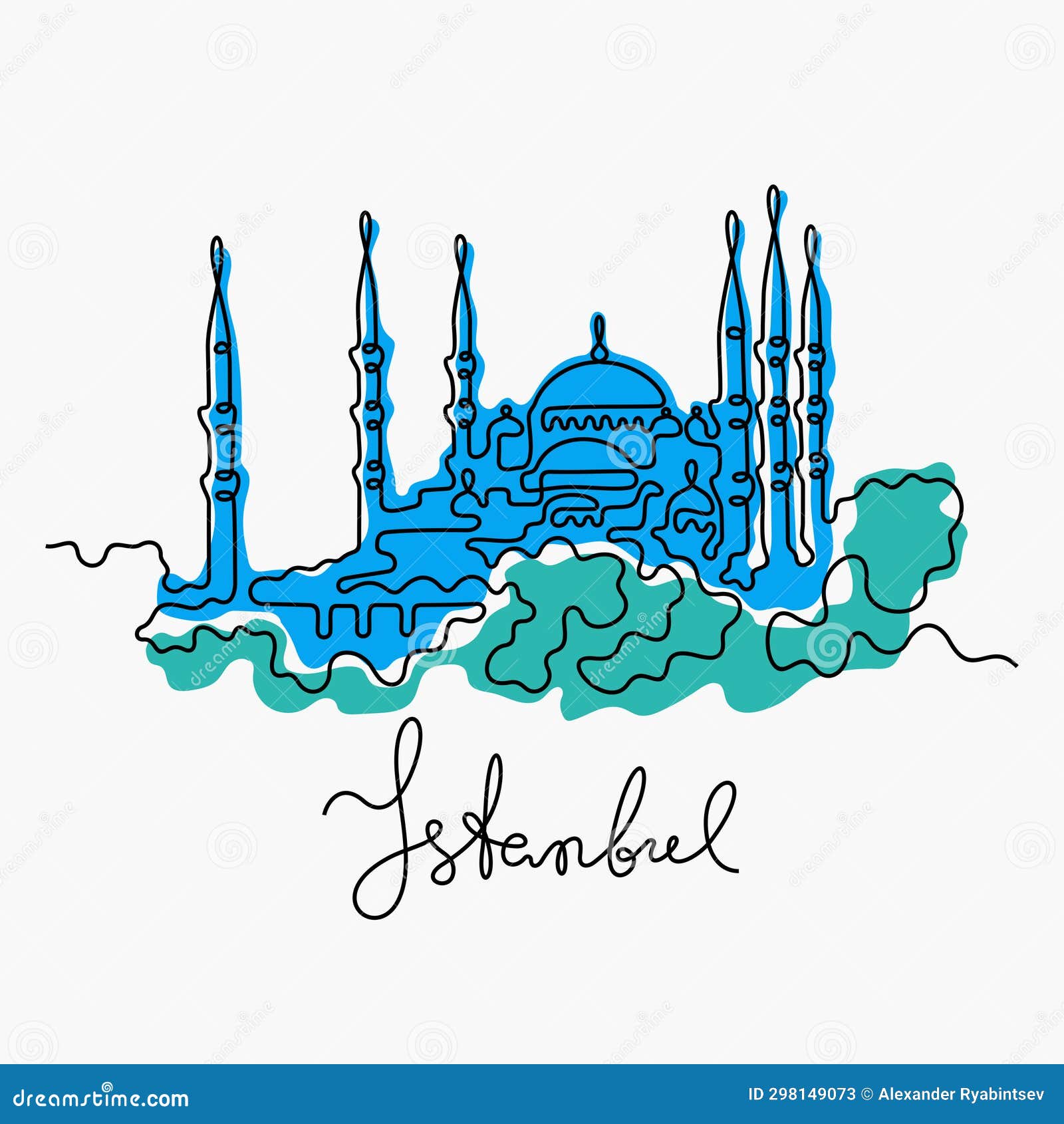 Blue Mosque, Also Called Sultan Ahmed Mosque In The Center Of Istanbul ...