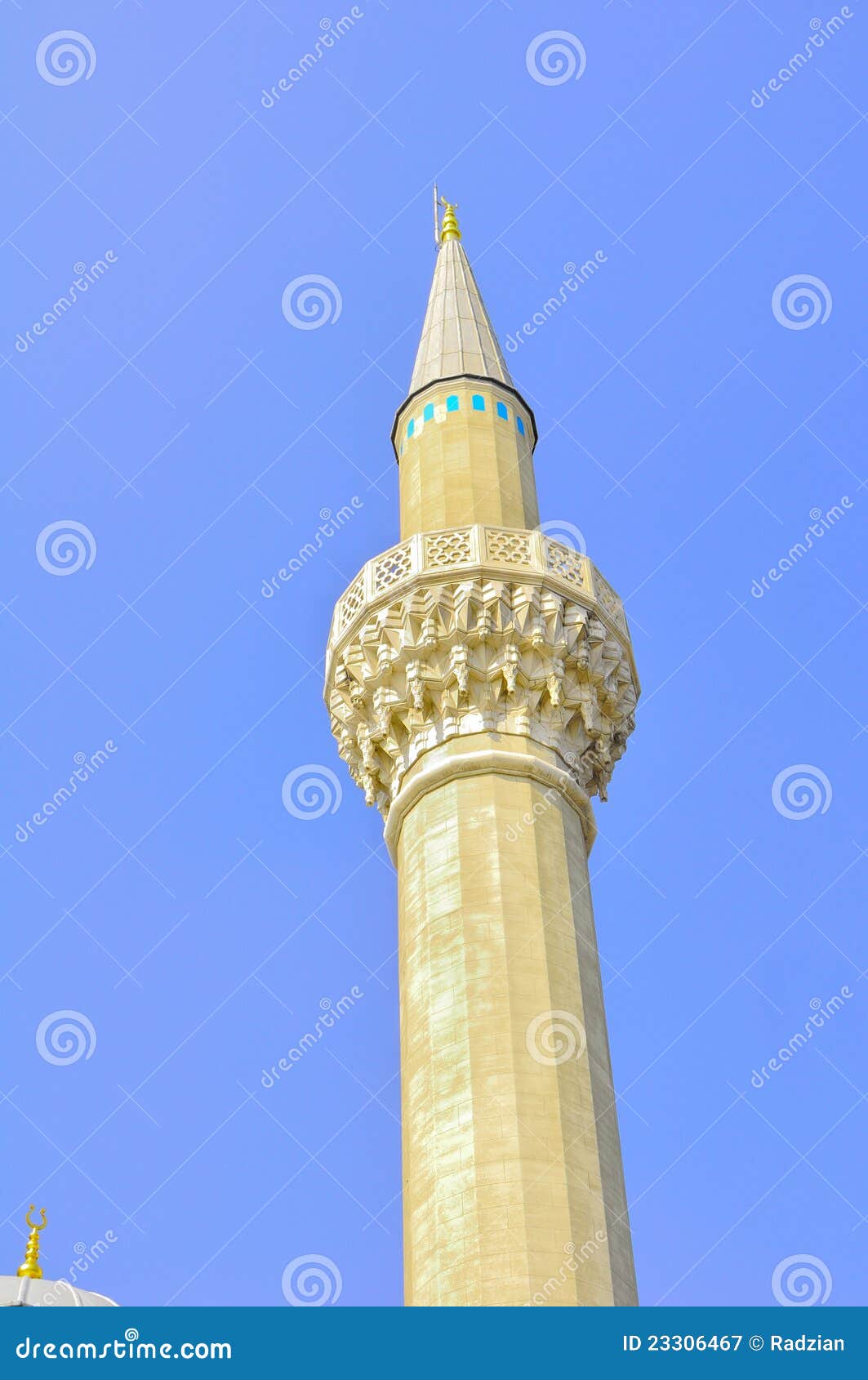 The blue mosque minaret stock image. Image of muslim - 23306467