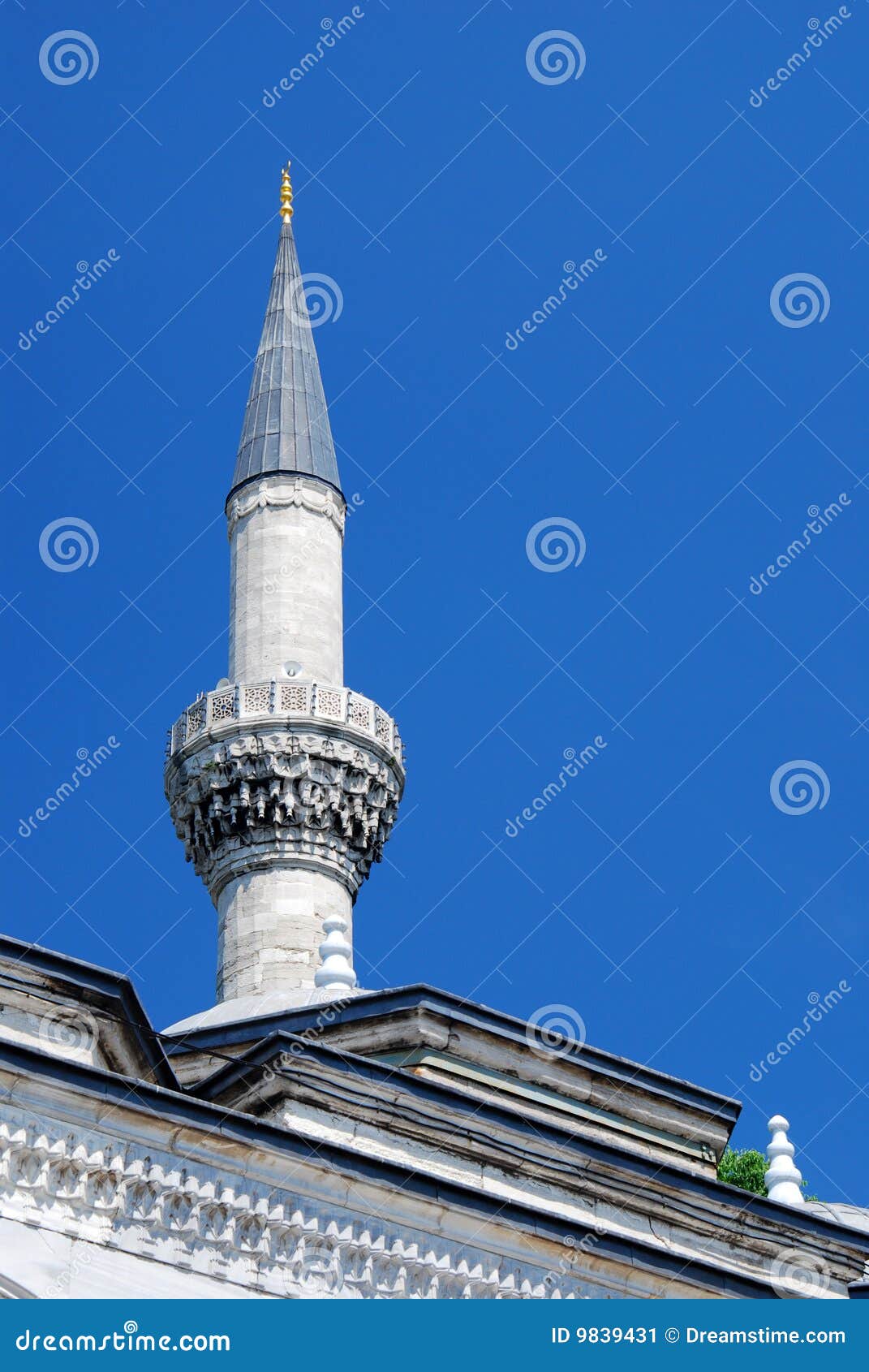 Blue Mosque minaret stock image. Image of constantinopole - 9839431