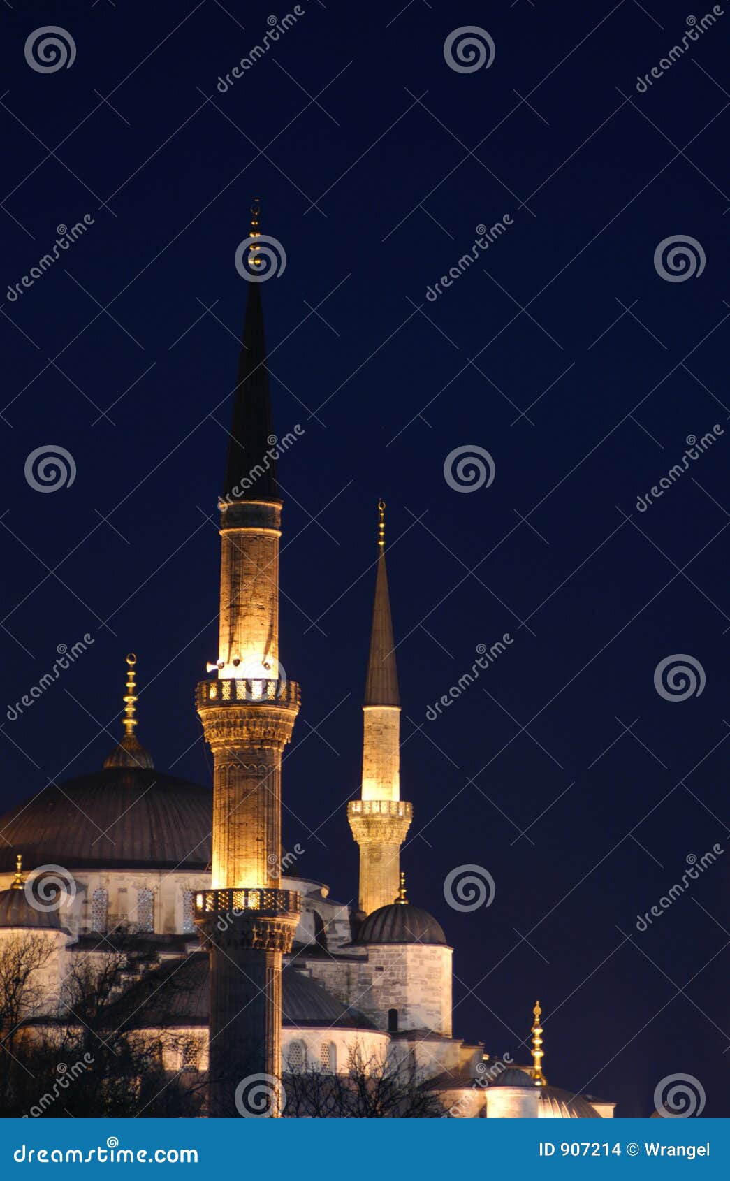 Blue Mosque Minarets stock photo. Image of belief, dome - 907214