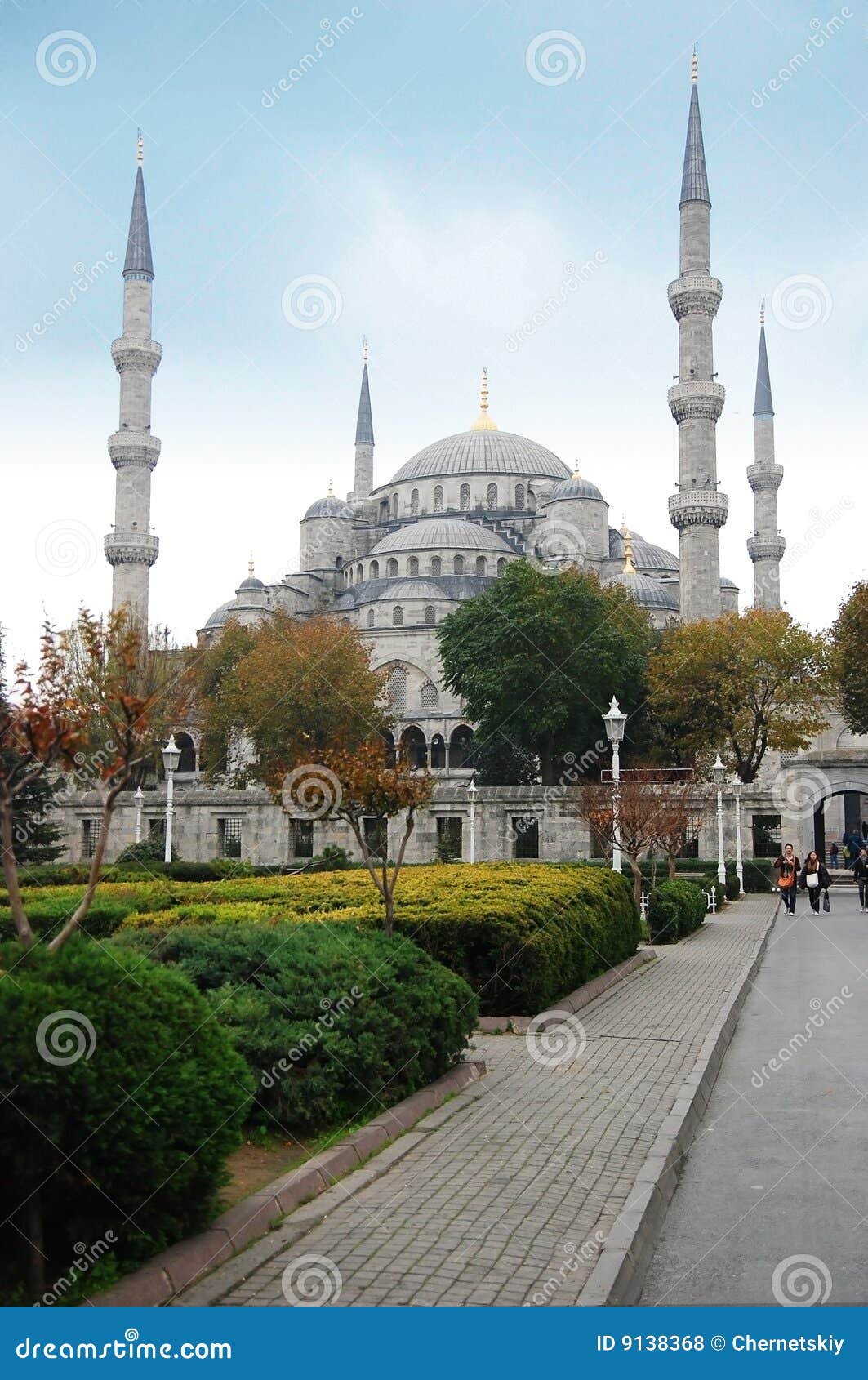 Blue Mosque. Park view stock photo. Image of asia, architectural - 9138368