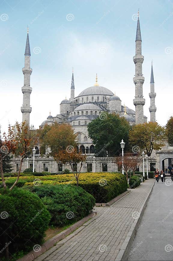 Blue Mosque. Park view stock photo. Image of asia, architectural - 9138368