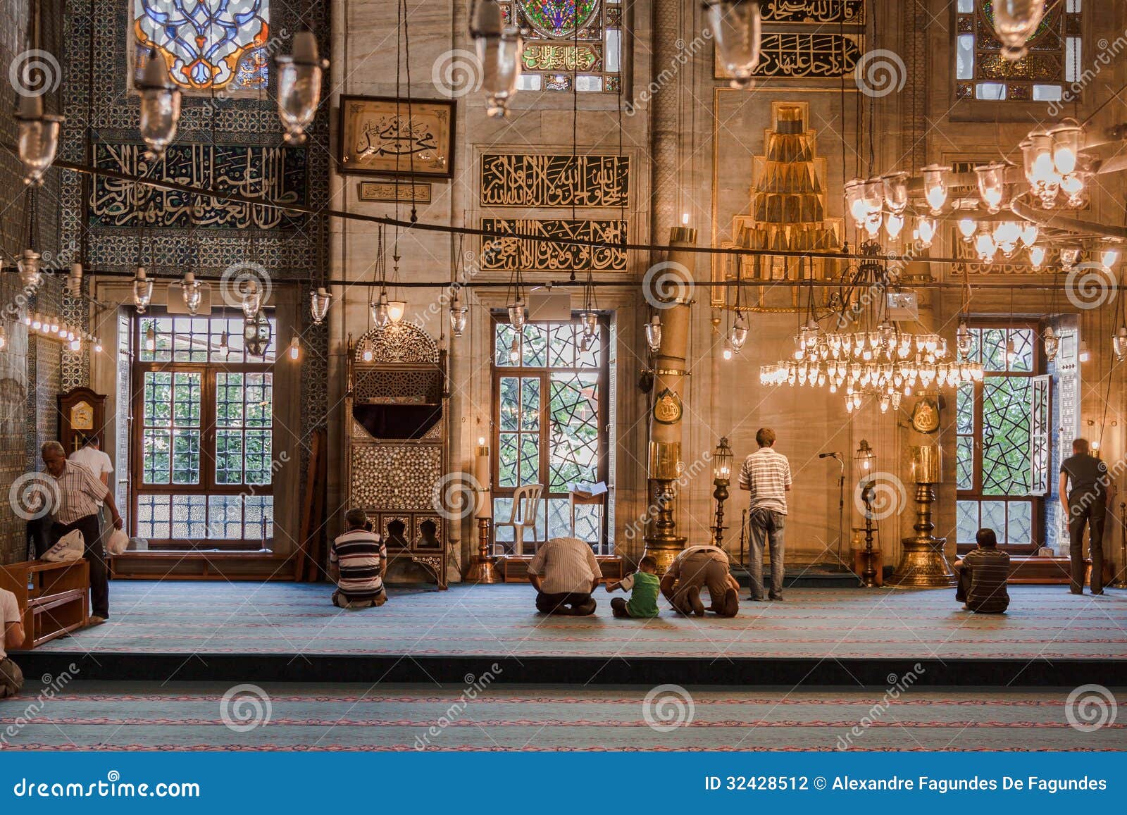 Blue Mosque Prayers Istanbul Turkey Editorial Photography - Image of ...
