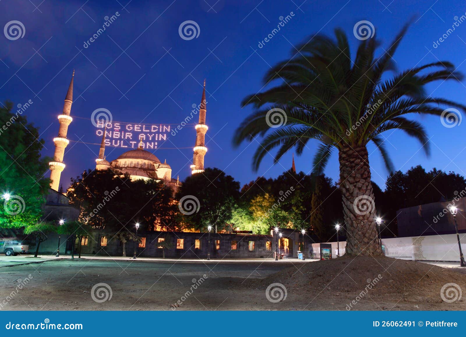 Blue Mosque in Ramadan in Istanbul, Turkey Stock Image - Image of ...