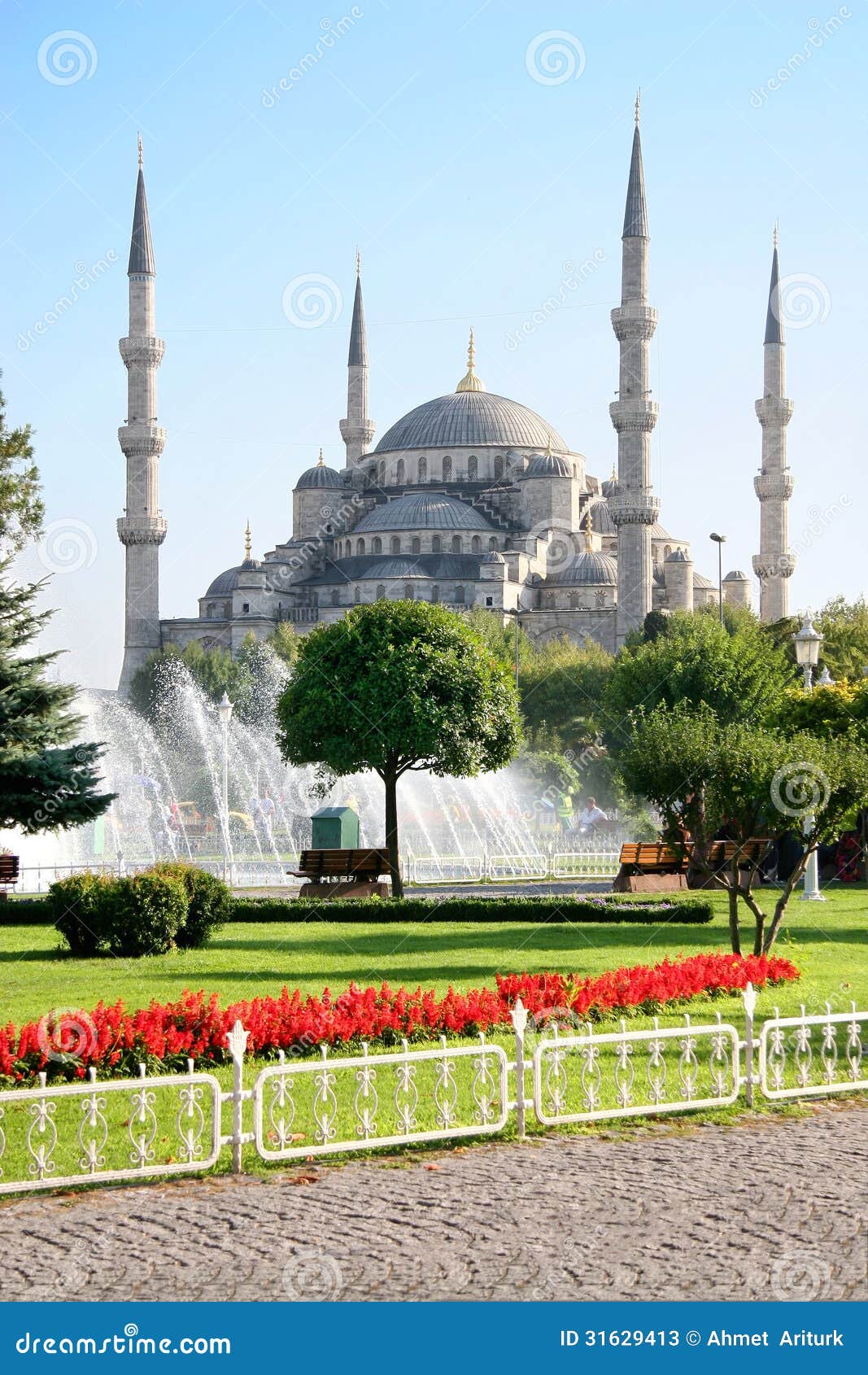 Blue Mosque in Spring stock image. Image of dome, blue - 31629413