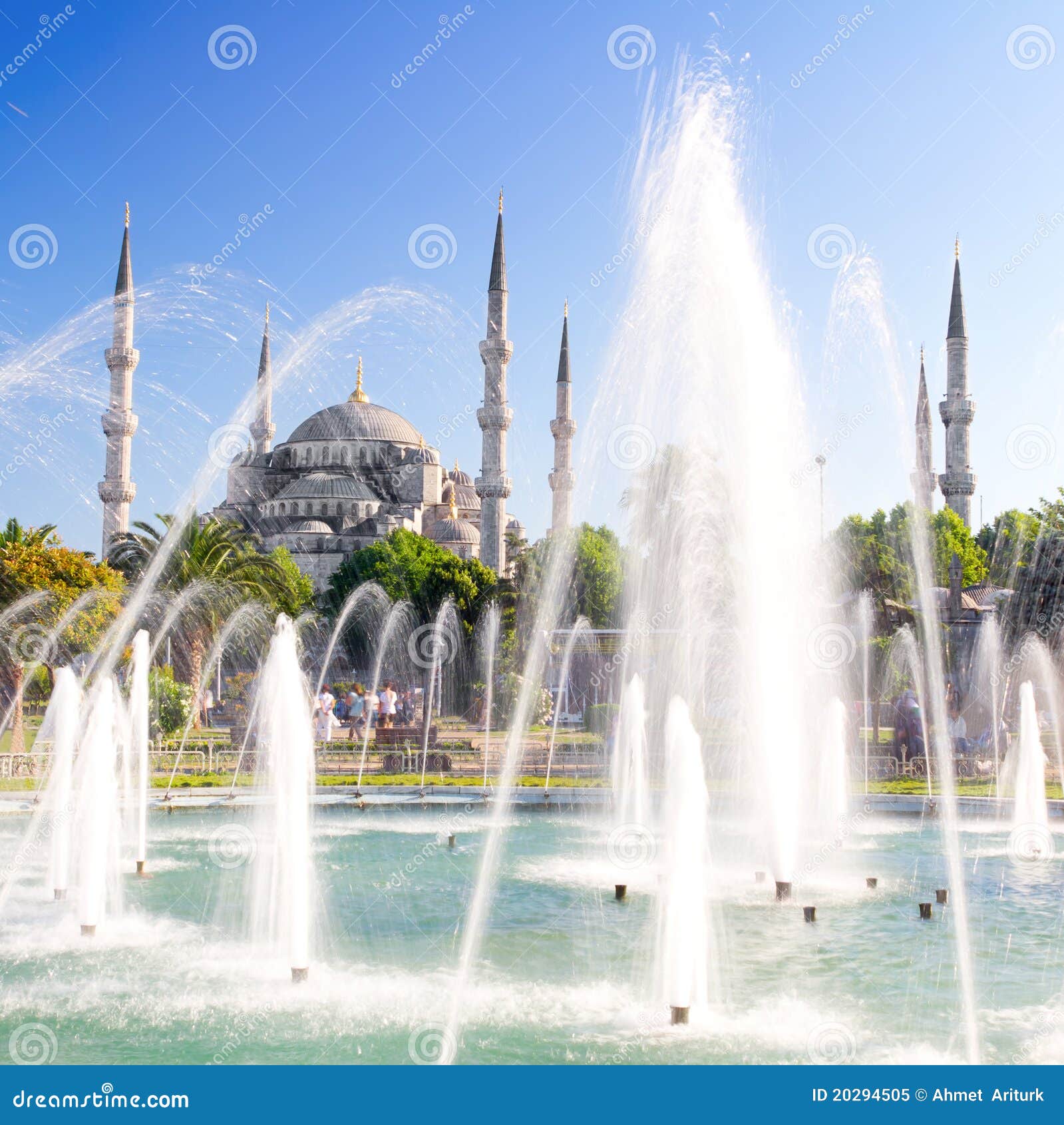 Blue Mosque in Summer stock image. Image of architecture - 20294505