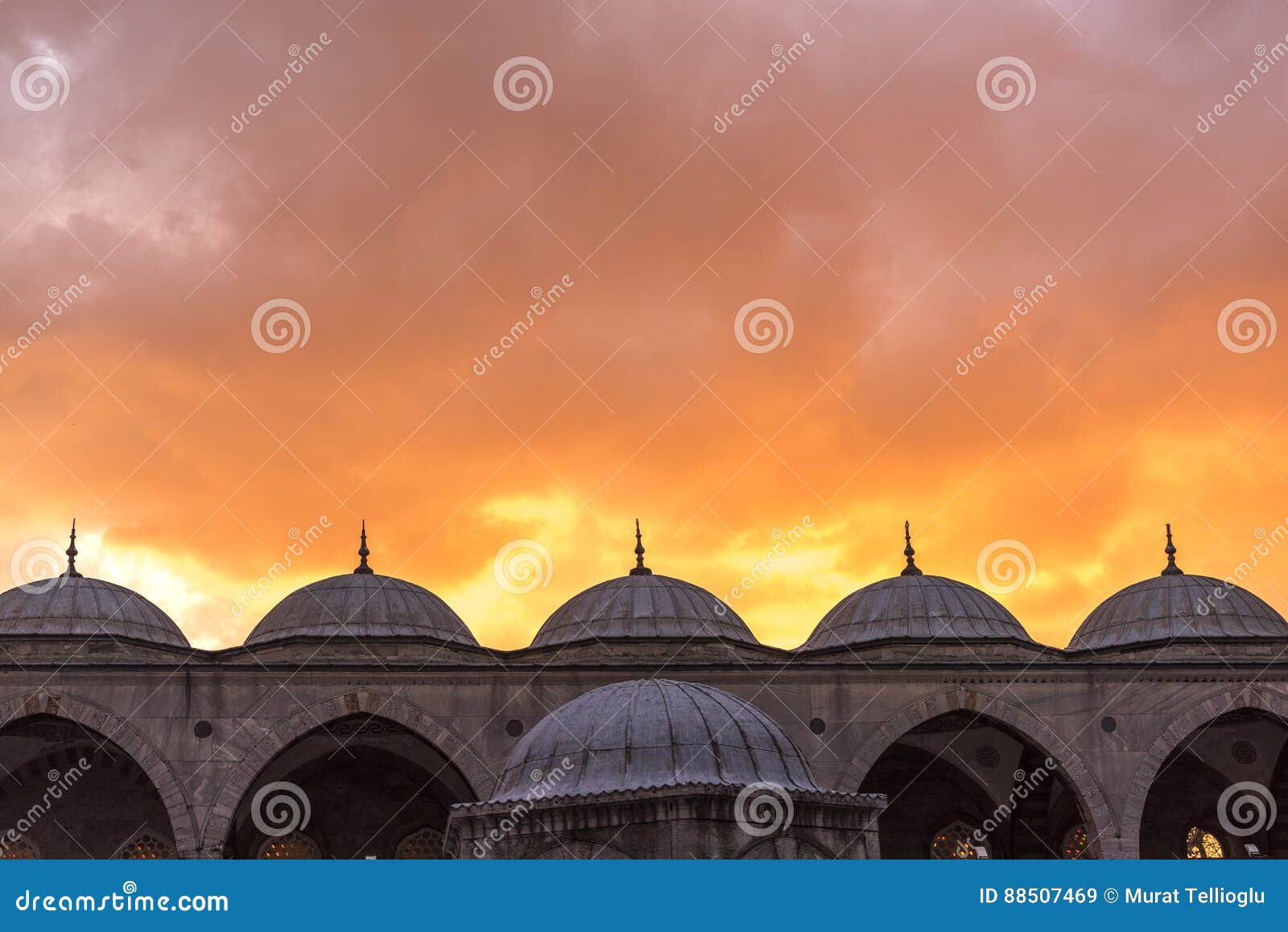 Blue Mosque with Sunset in Istanbul. May 2016 Editorial Stock Image ...