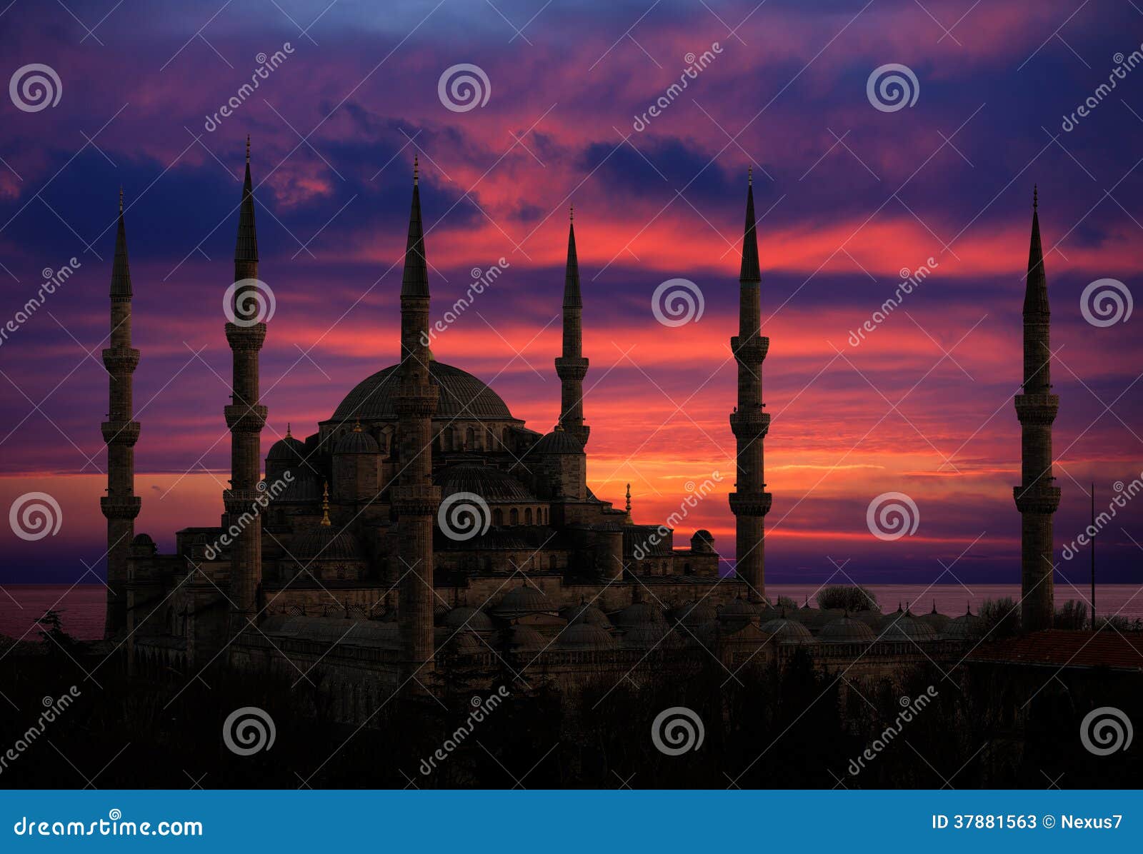 Blue Mosque stock image. Image of dome, fantastic, oriental - 37881563