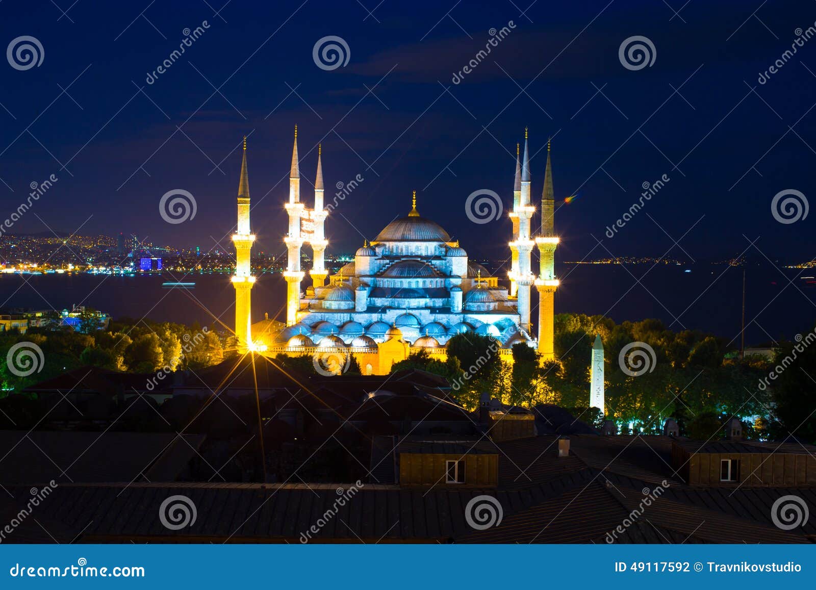 Blue Mosque at Sunset in Istanbul, Turkey, Stock Photo - Image of blue ...