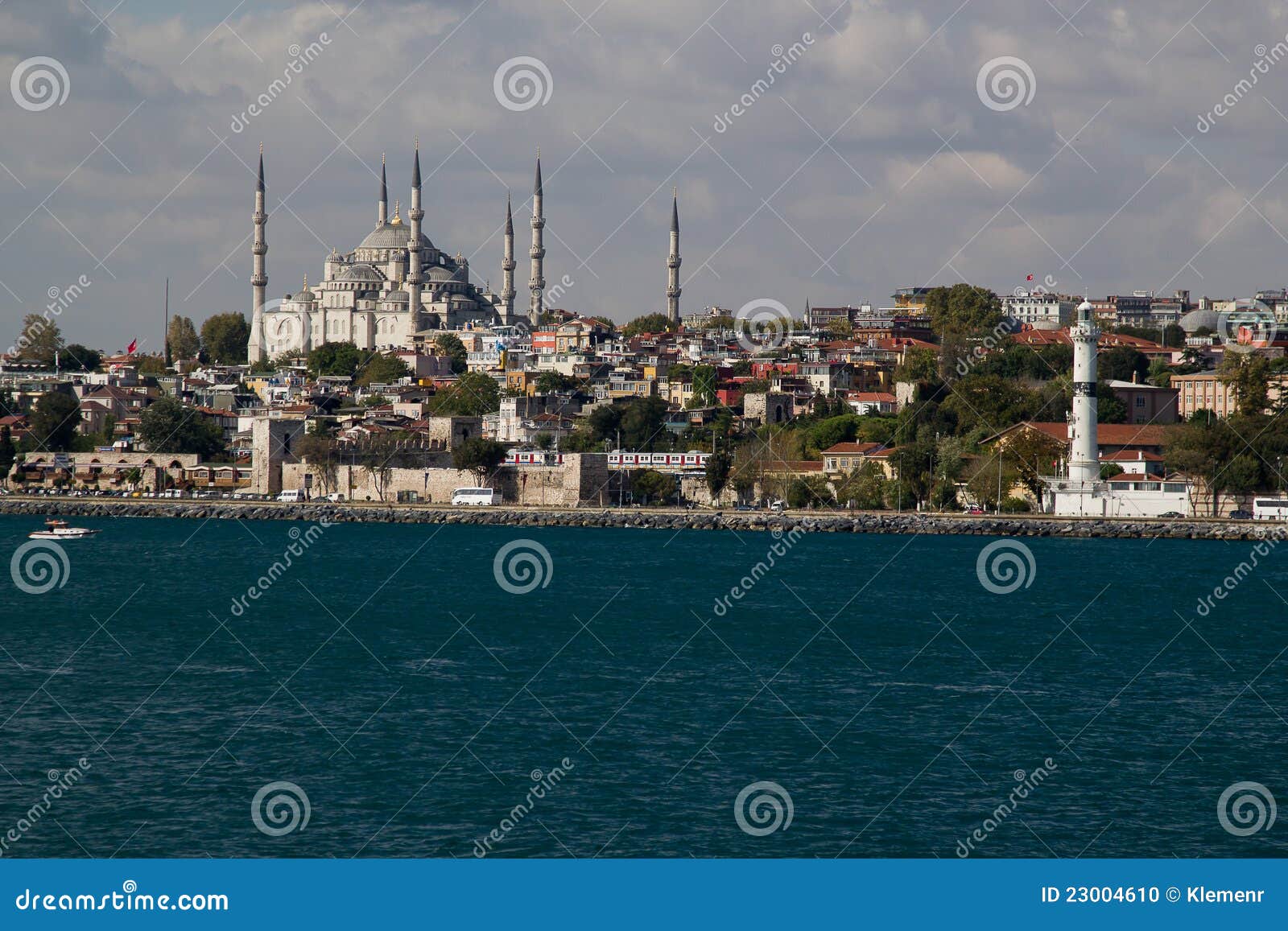 Blue Mosque view from see stock photo. Image of sofya - 23004610