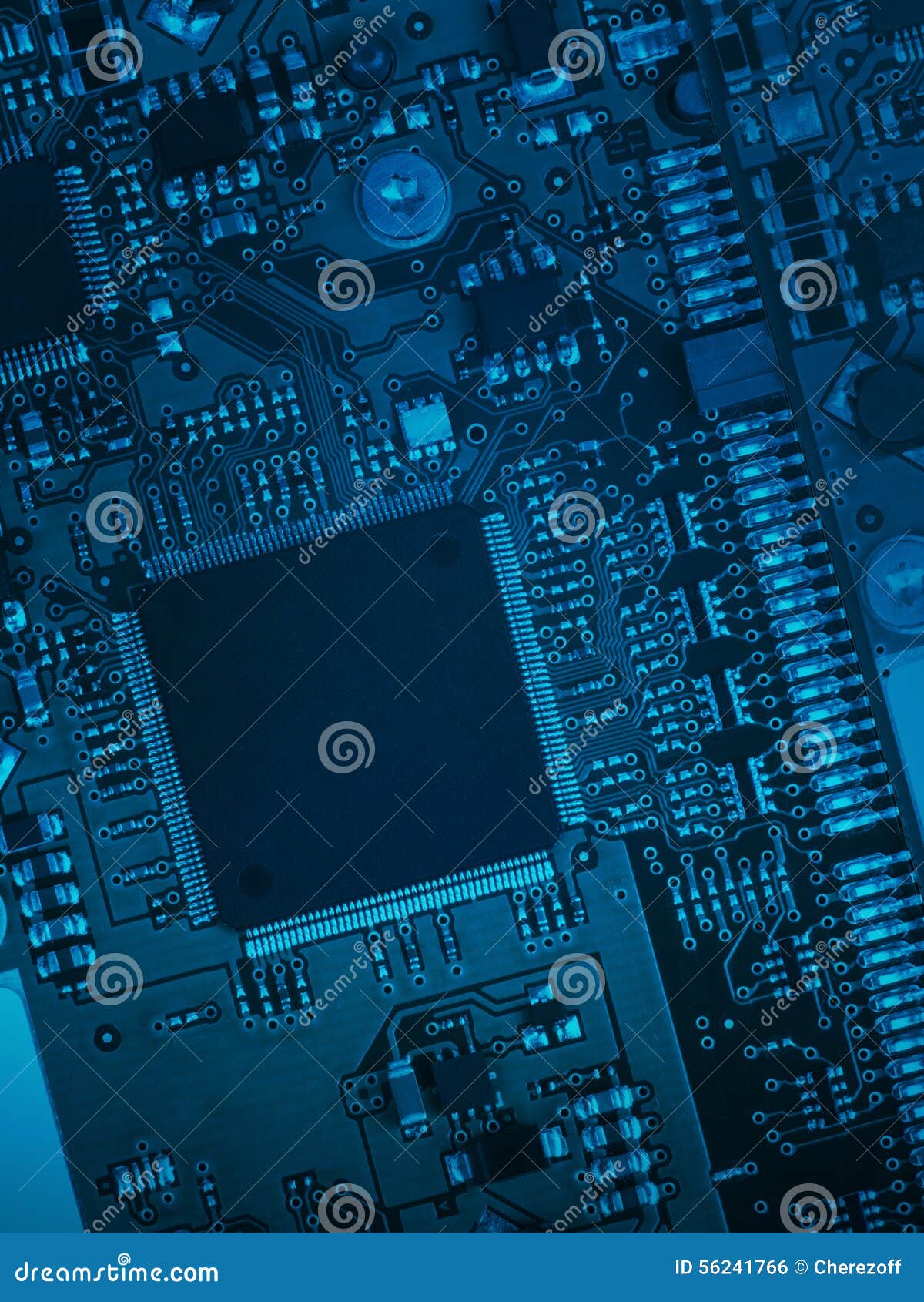 Blue motherboard stock photo. Image of baseboard, background - 56241766