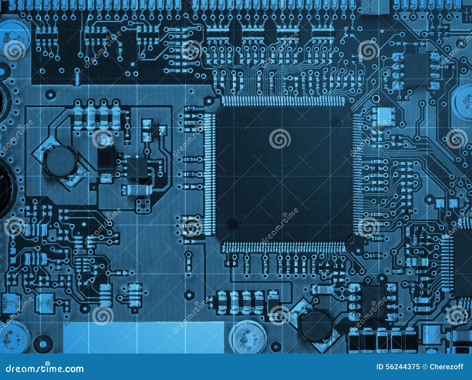 Cpu Motherboard Blau