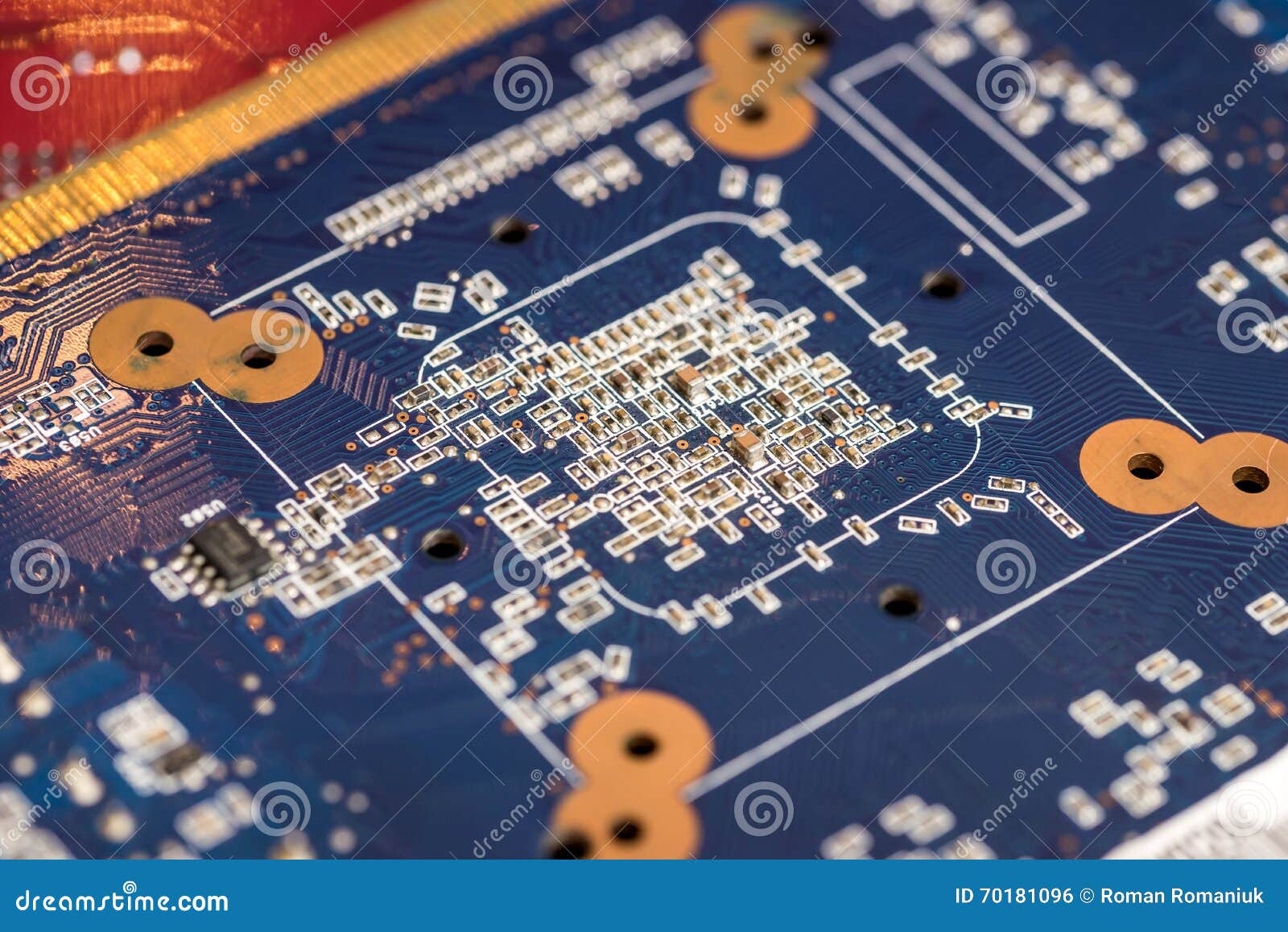 Blue motherboard back side stock photo. Image of closeup - 70181096